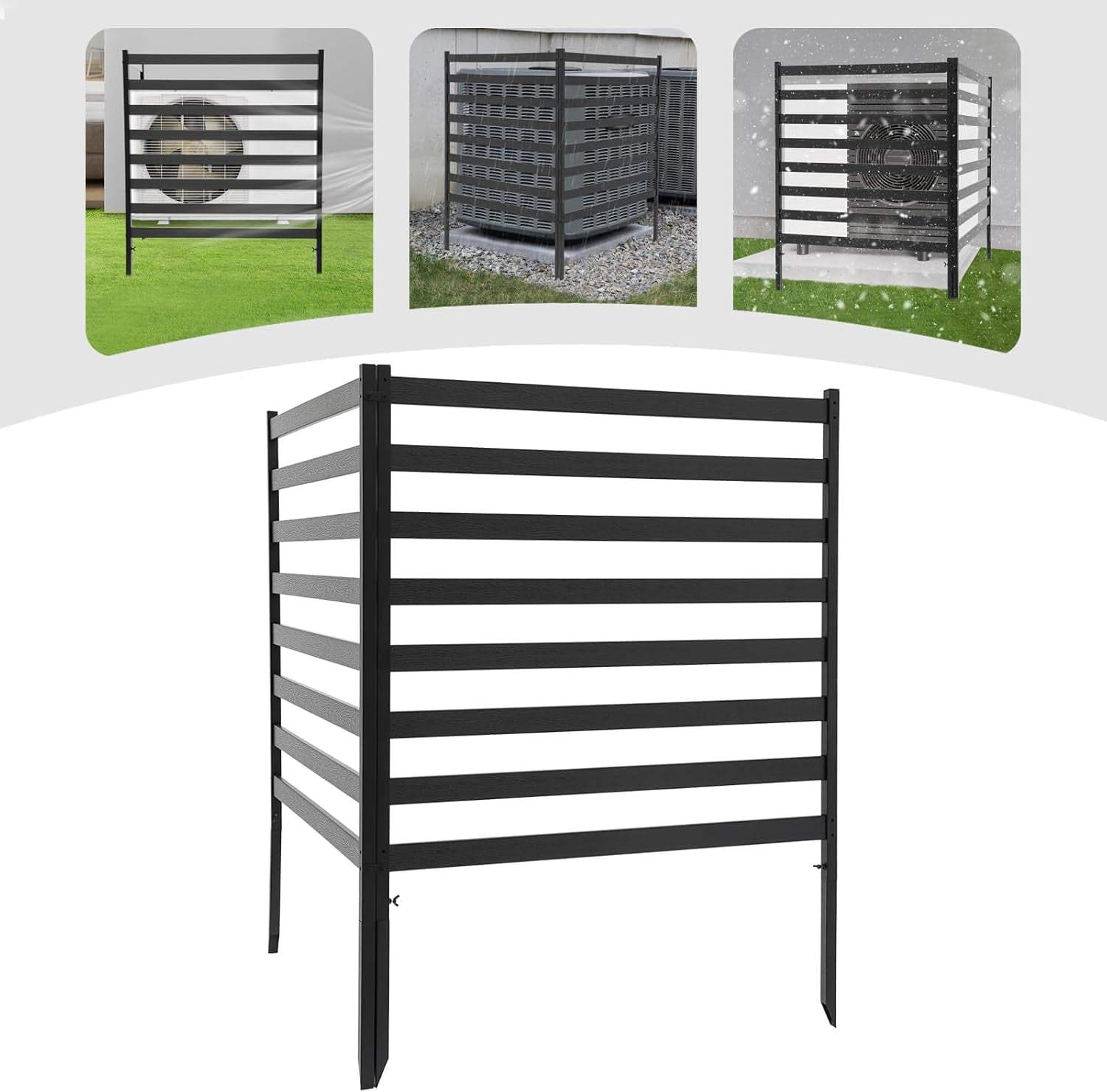 Air Conditioner Fence, Aluminium Alloy Outdoor Privacy Fence, Metal ...
