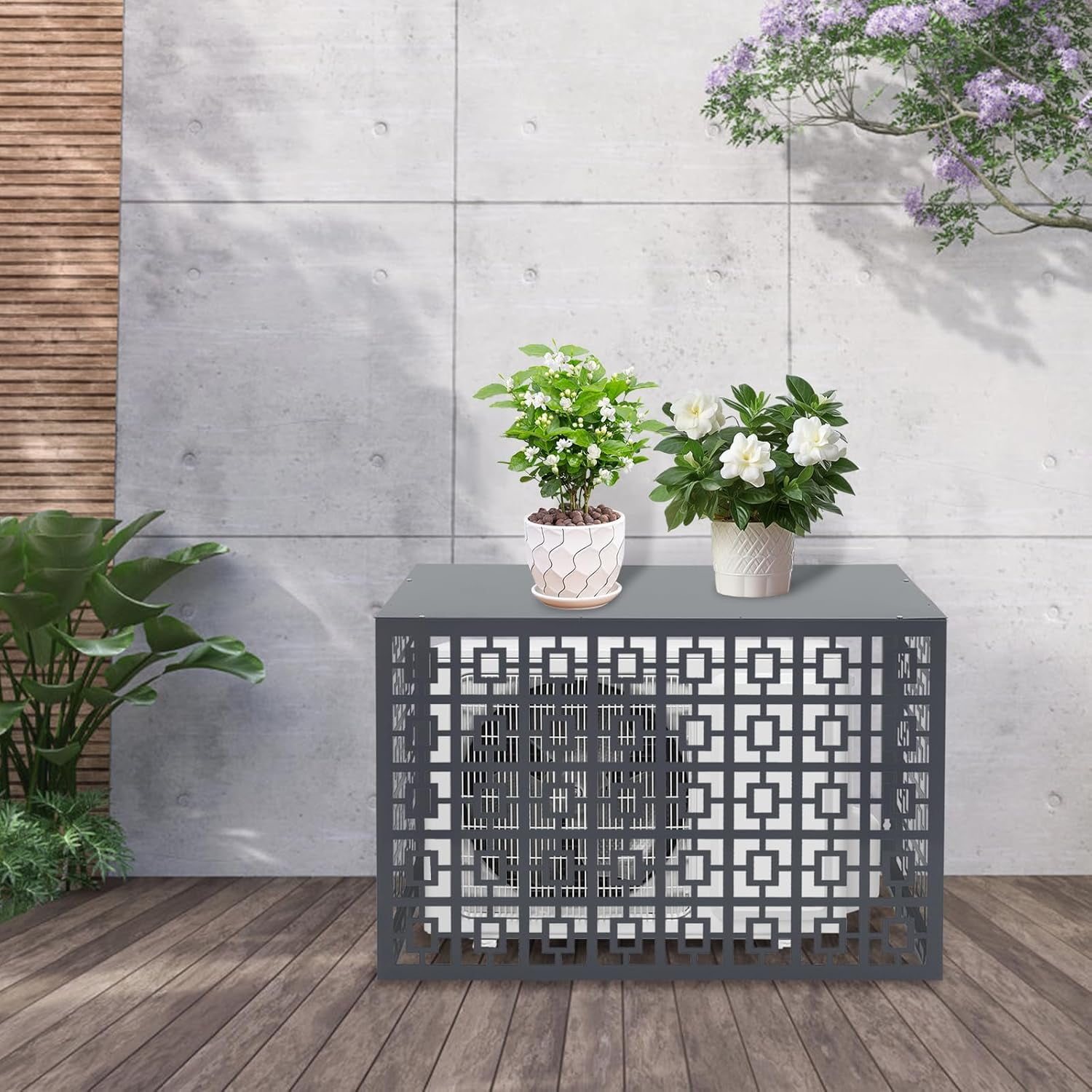 Air Conditioner Fence, Aluminium Alloy Outdoor Privacy Fence, Metal ...