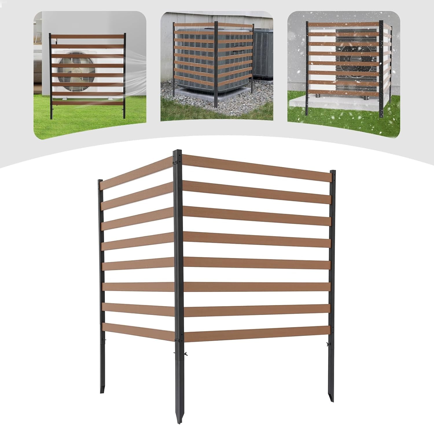 Air Conditioner Fence, Aluminium Alloy Outdoor Privacy Fence, Metal ...