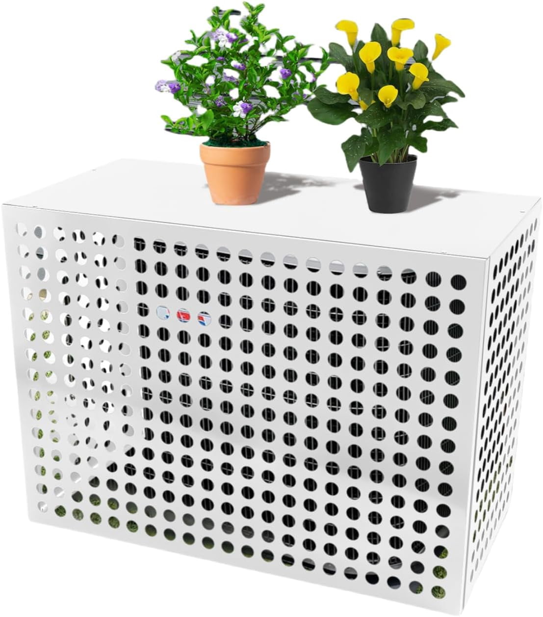 Air Conditioner Fence Metal Composter Bin 4 Panels Privacy Screens ...
