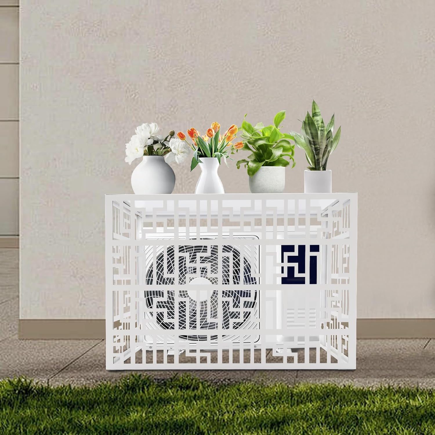 Air Conditioner Fence Outdoor Privacy Fence Freestanding Privacy Screen ...