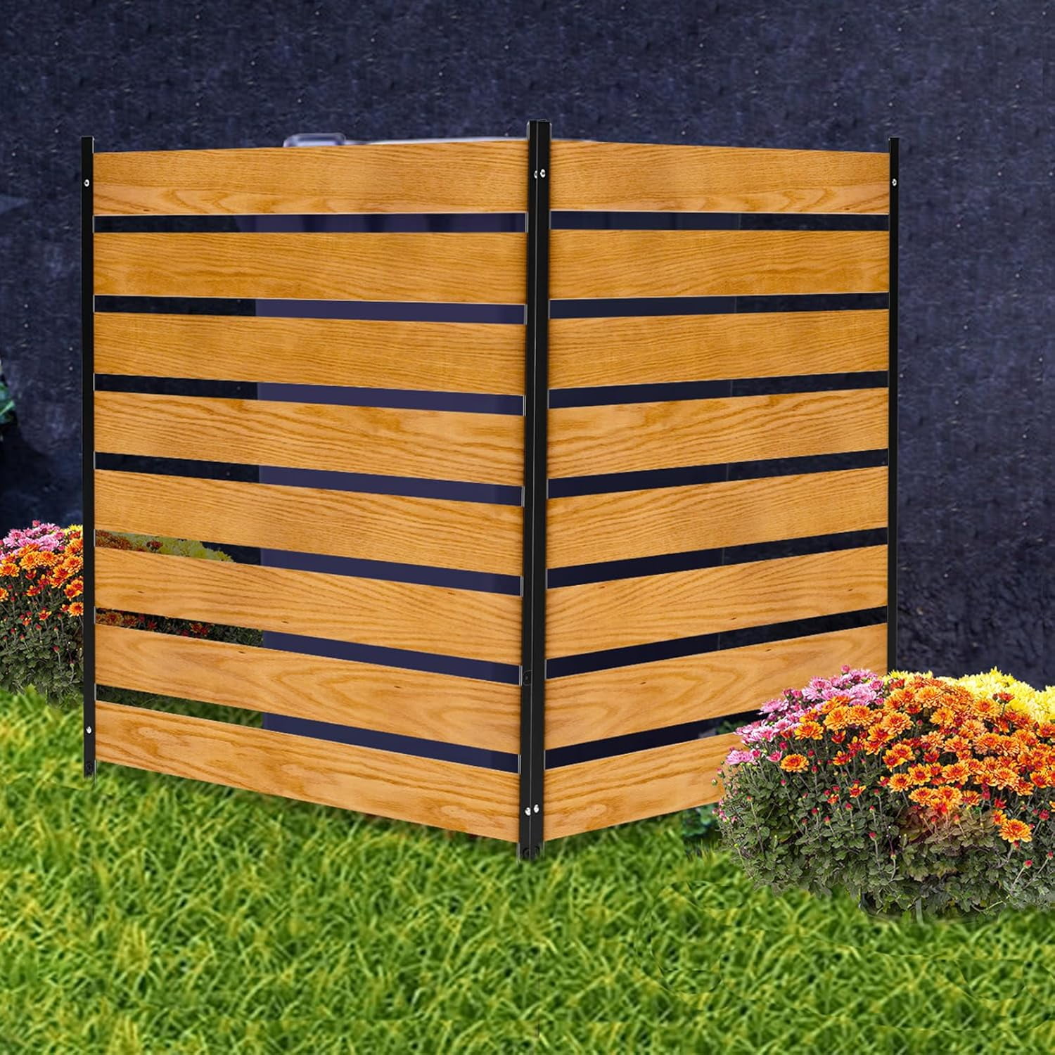 Air Conditioner Fence Outdoor Privacy Screens, 2 Panels 48" W x 48" H ...
