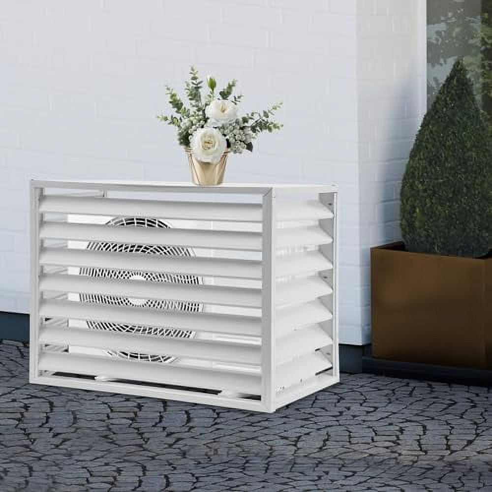 Air Conditioner Fence for Outside Units 43.31x23.62x31.5in Metal A/C ...