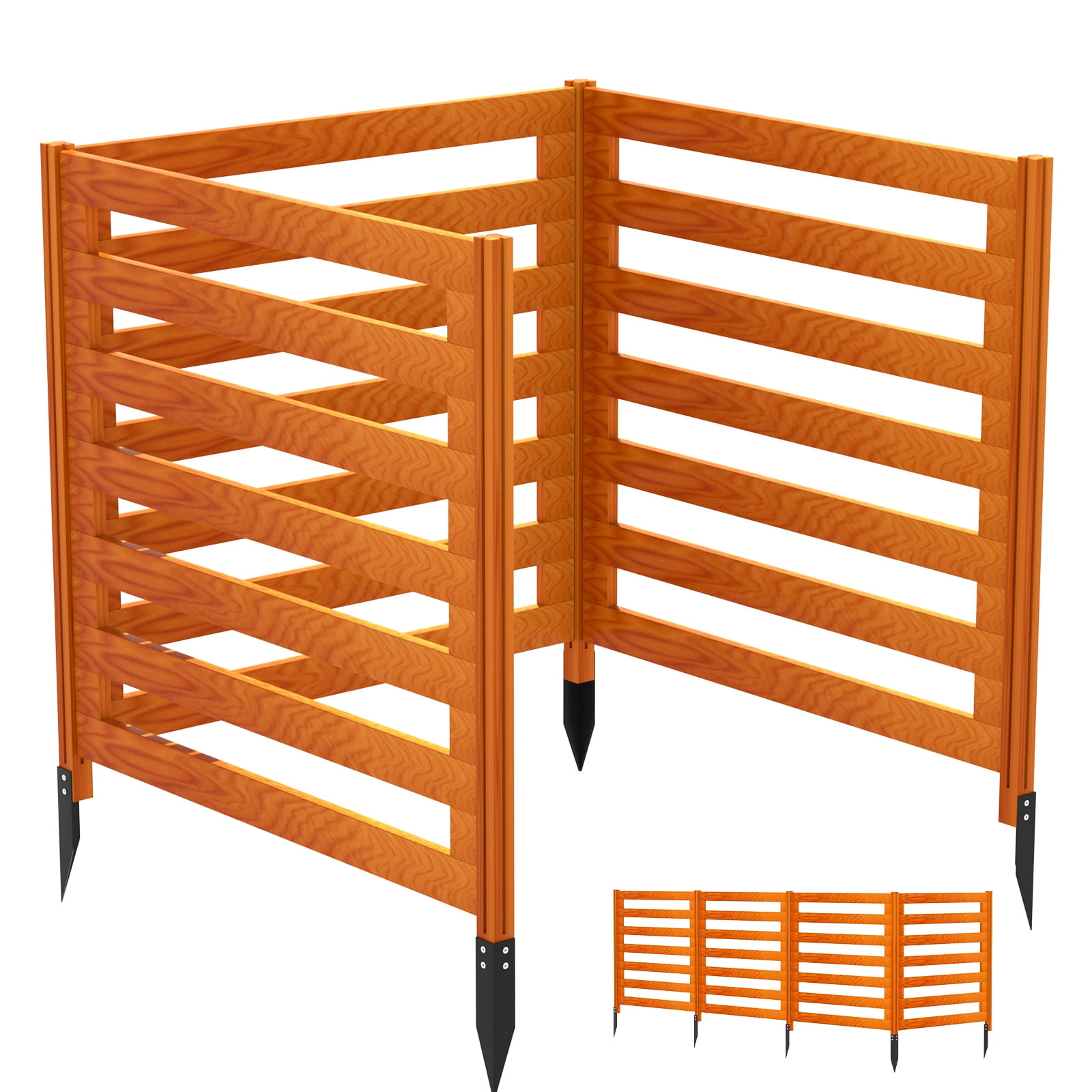 Air Conditioner Fence Panels, Outdoor Wood Privacy Screens (36"LxWxH, 3 ...