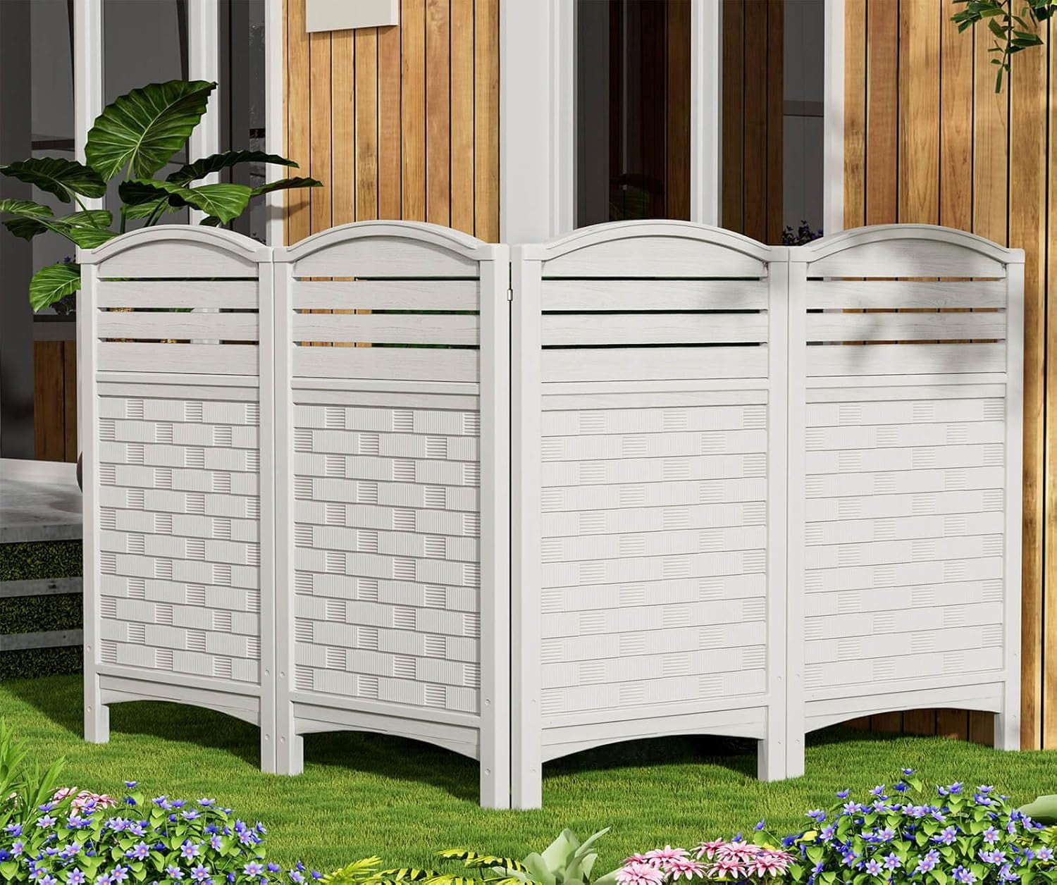 Air Conditioner Fence Privacy Screen,Resin Outdoor Privacy Vinyl Fence ...