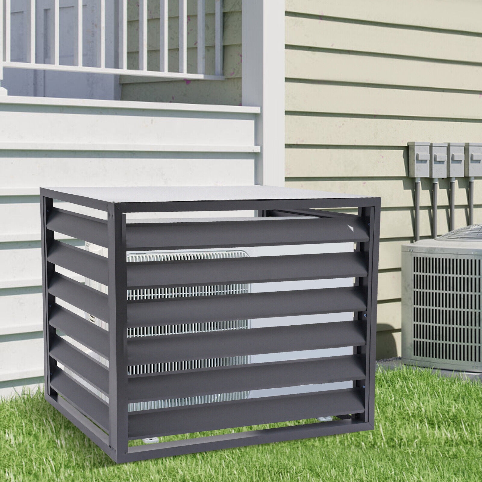 Air Conditioner Fence Screen, Aluminum Alloy AC Privacy Screen Air ...