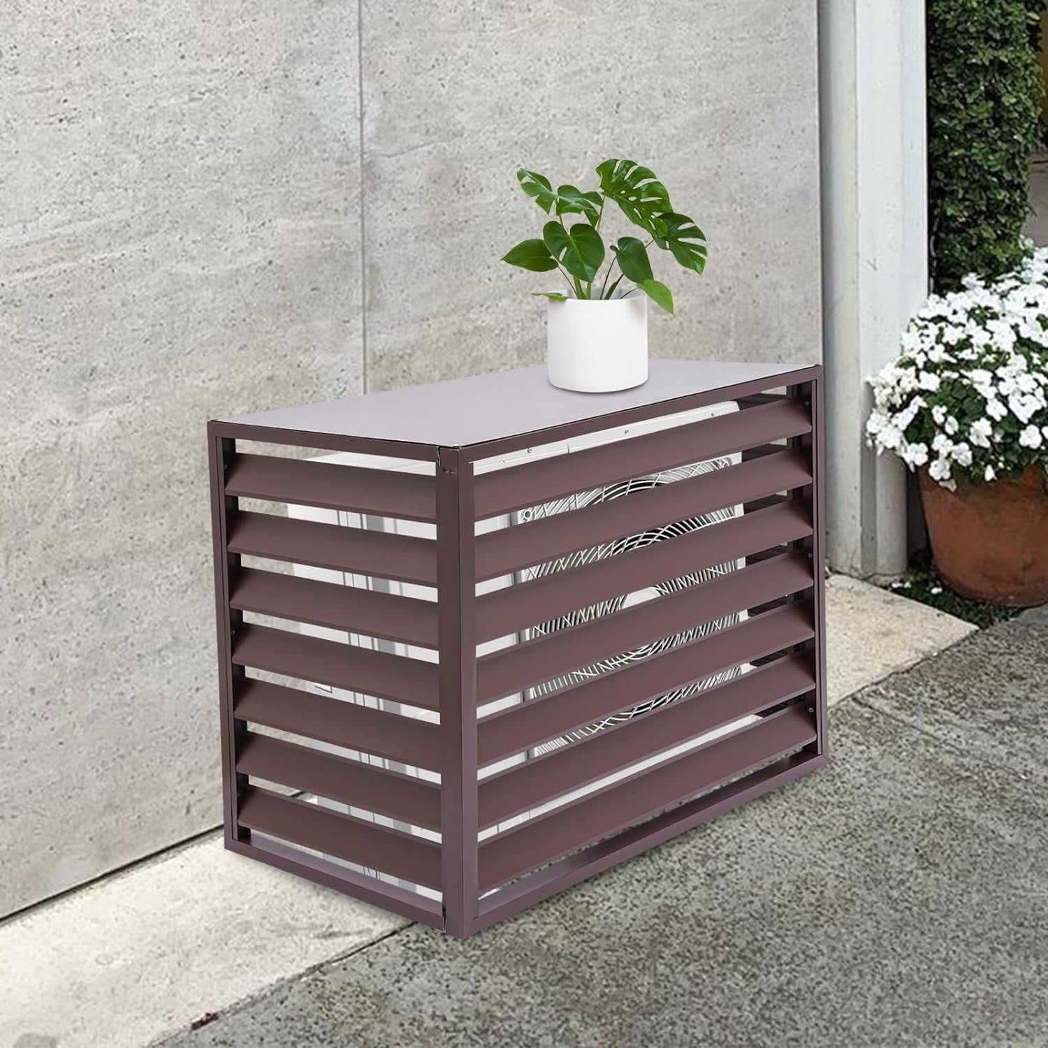 Air Conditioner Fence Screen Aluminum Alloy Air Conditioner Privacy ...