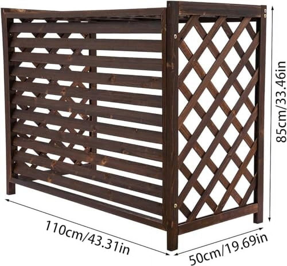 Air Conditioner Fence Screen Brown,Outdoor Air Conditioner Privacy ...