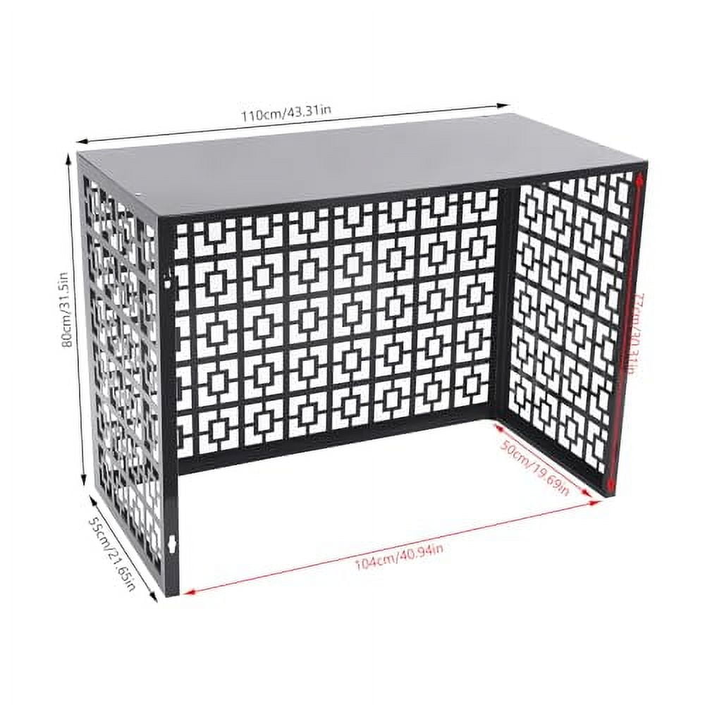Air Conditioner Fence Screen for Outdoor 4 Panels Aluminium Privacy ...