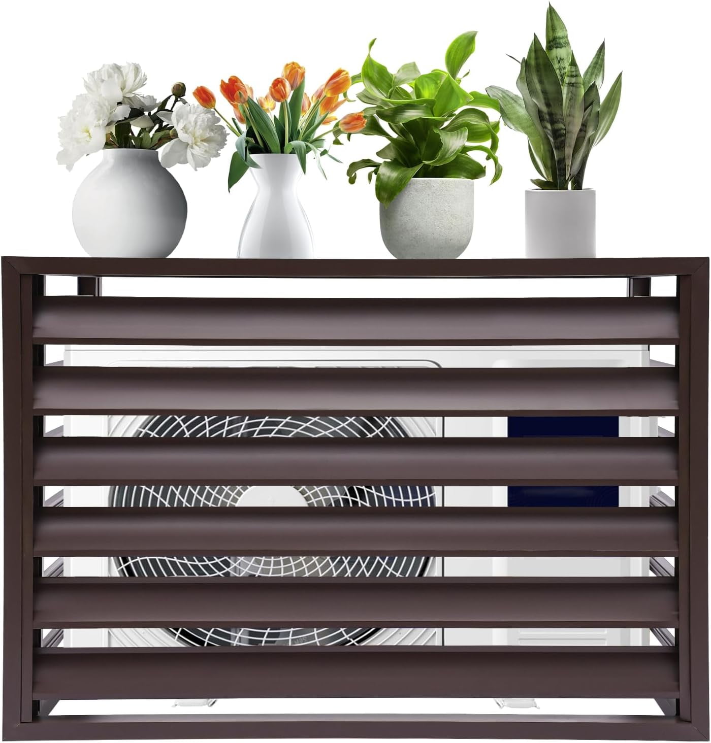 Air Conditioner Fence Screen for Outdoor, Aluminum Alloy Practical ...