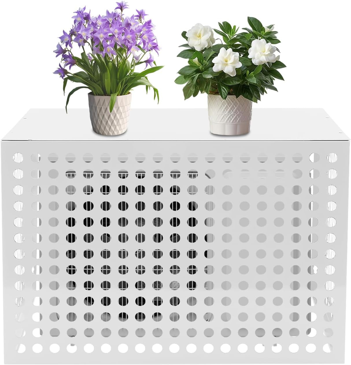 Air Conditioner Fence Screen, Skeletonized Pattern Privacy Fence Panel ...