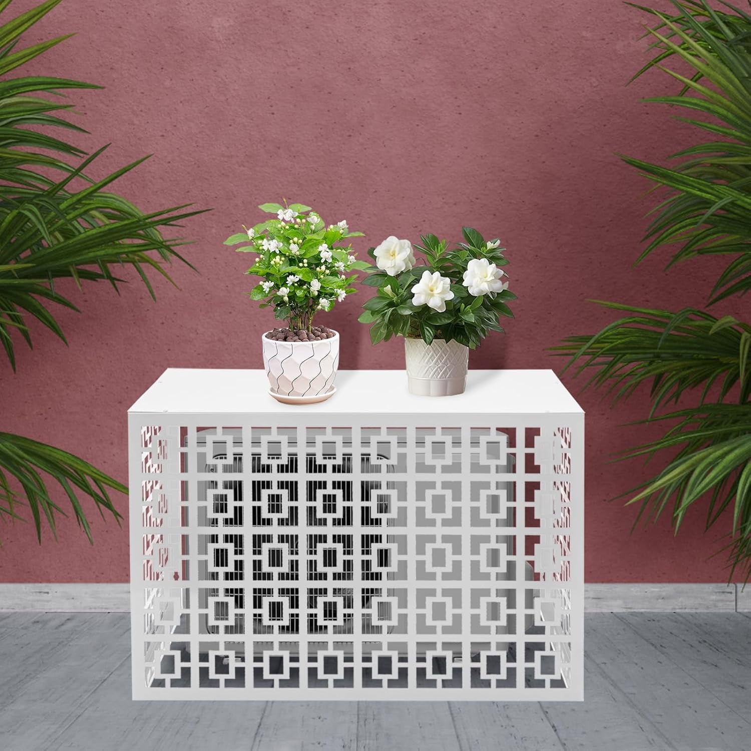 Air Conditioner Fence with Heavy Duty Stakes, Privacy Screen AC Fence ...