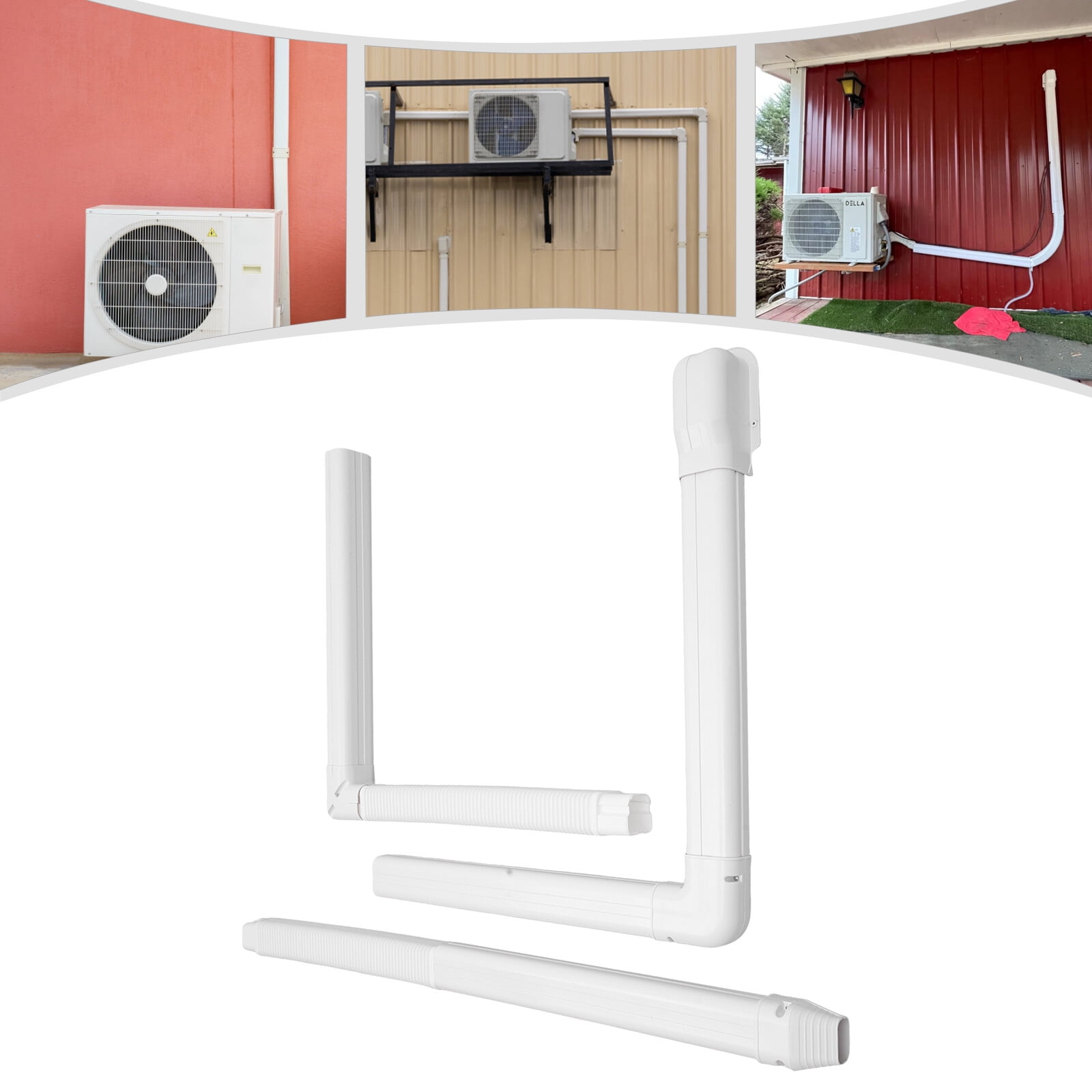 Air Conditioner Line Set Cover Kit Decorative Pipe Line Cover Kit ...