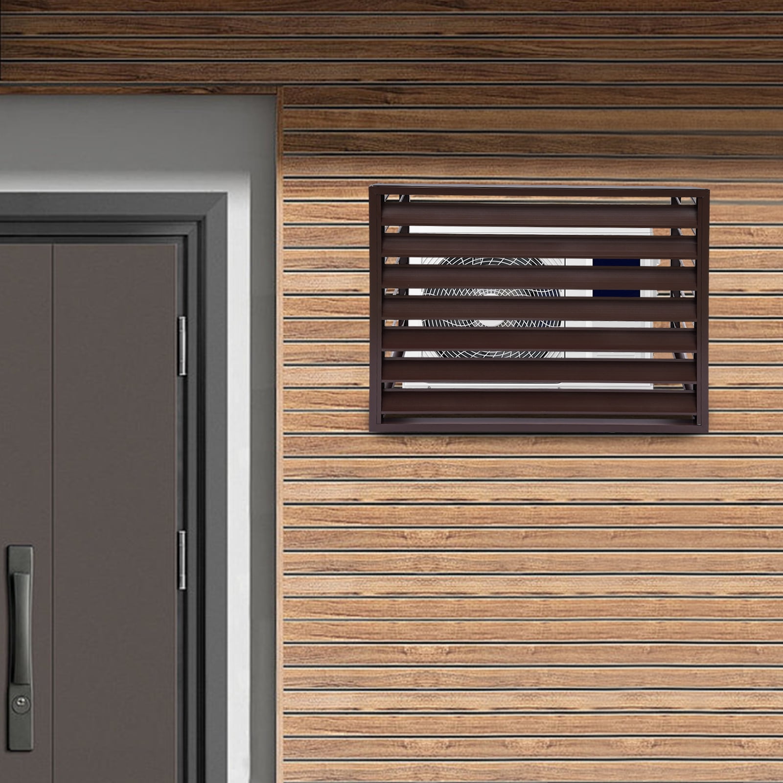 Air Conditioner Privacy Screen, Coffee Color Air Conditioner Fence ...