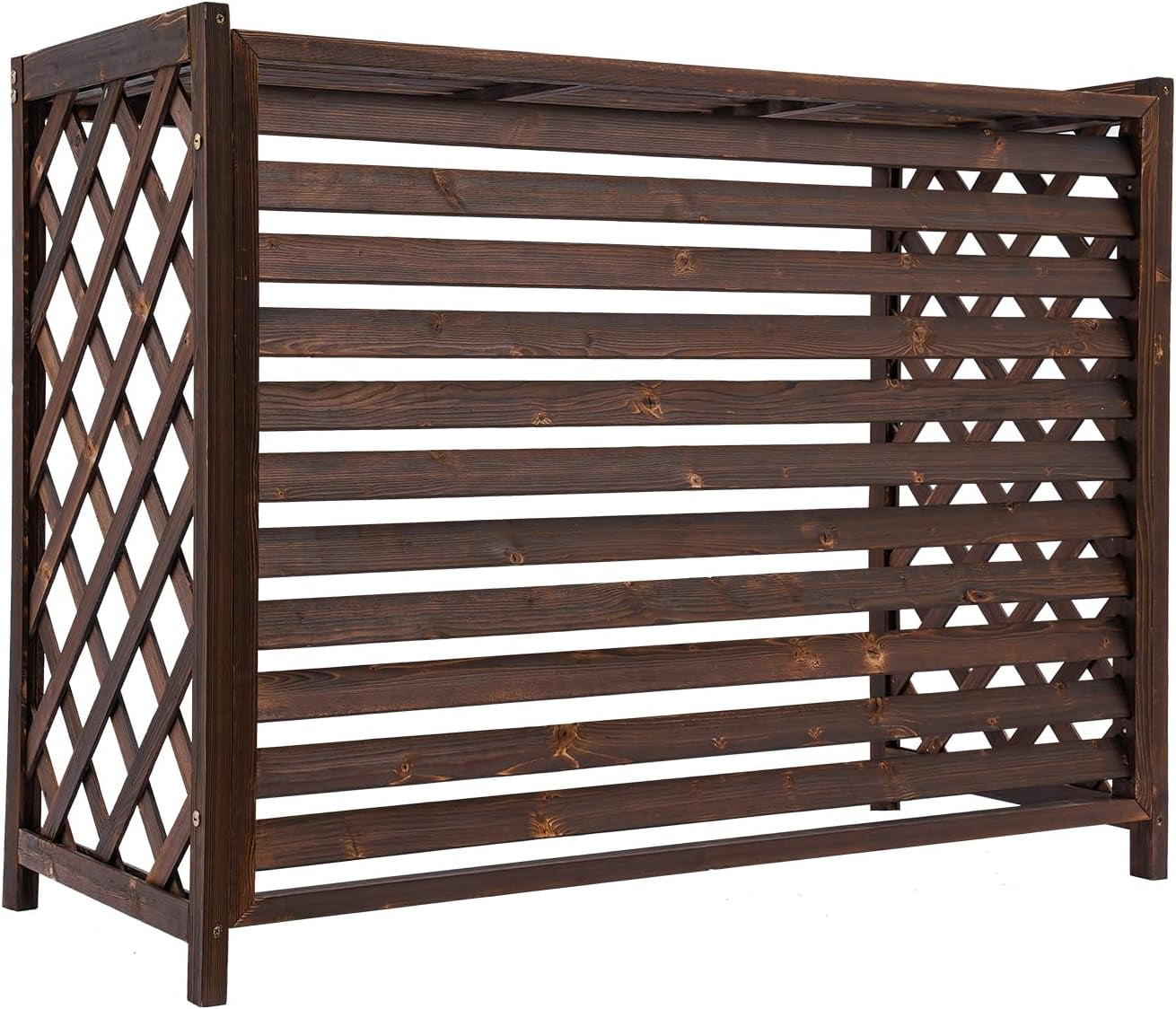 Air Conditioner Privacy Screen, Retro Wood Air Conditioner Fence, Free ...