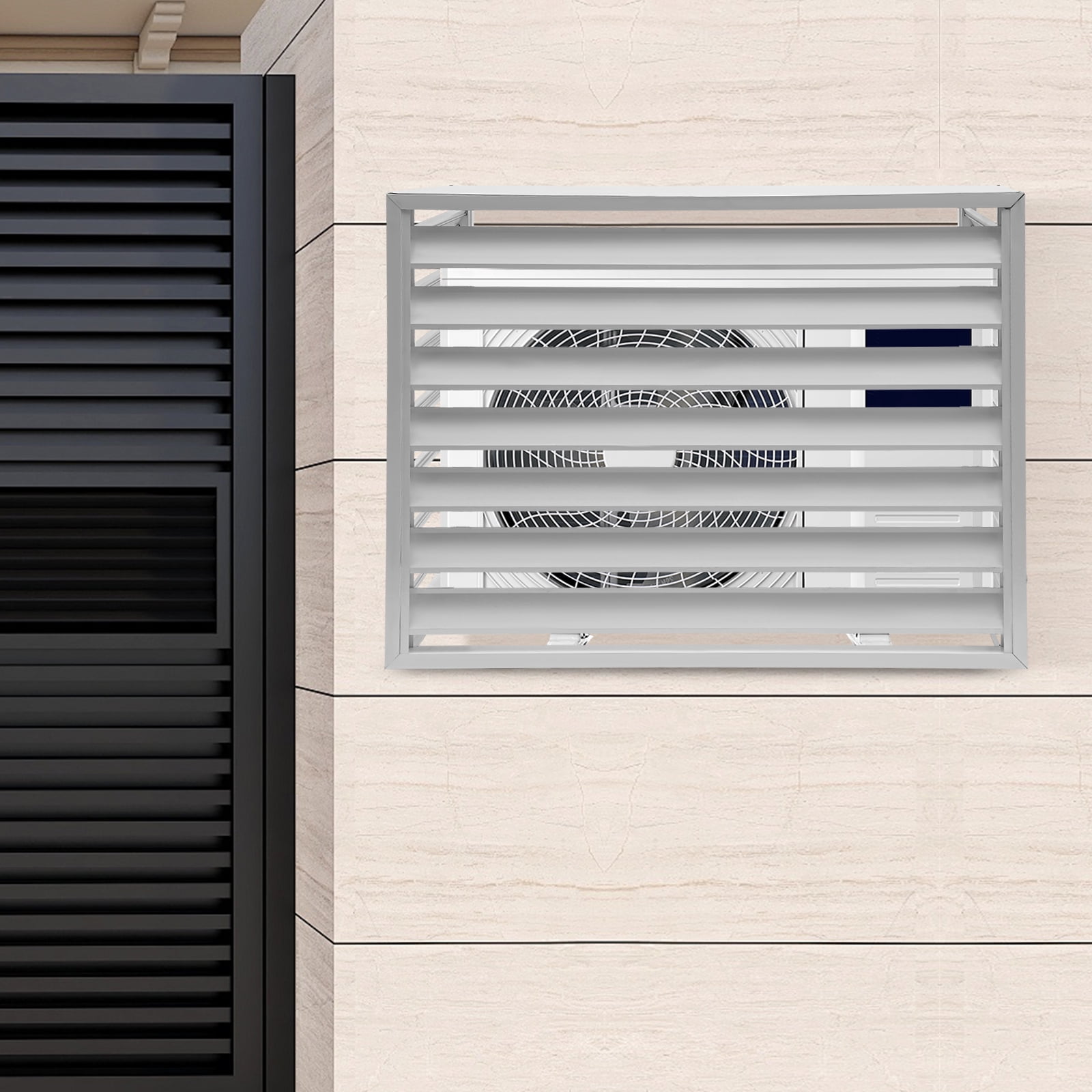 Air Conditioner Privacy Screen, White Aluminum Alloy Air Conditioner ...