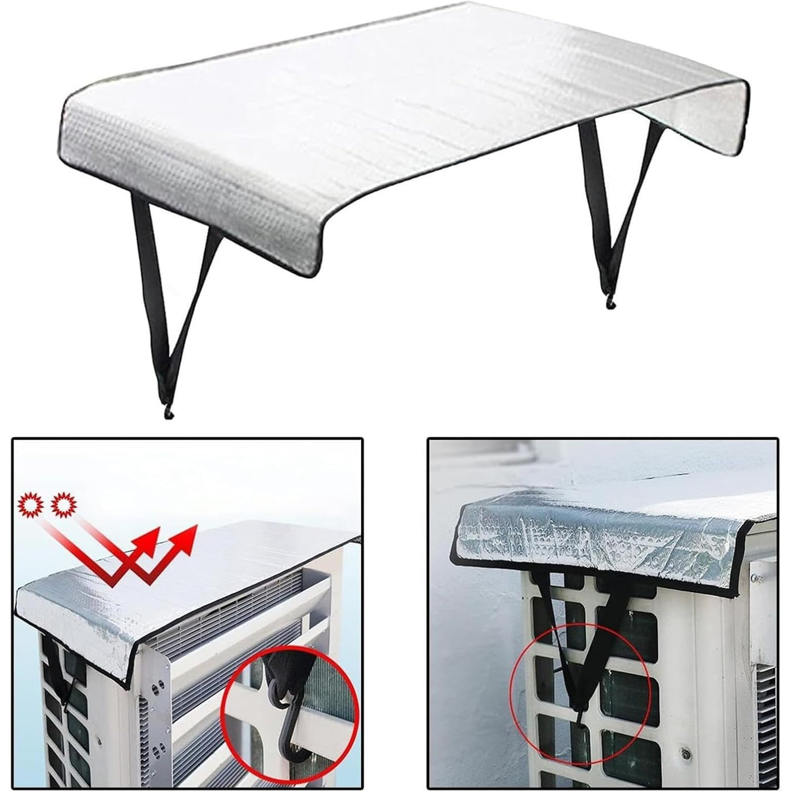 Air Conditioner Protective Cover Outdoor Unit Shield with Heat ...