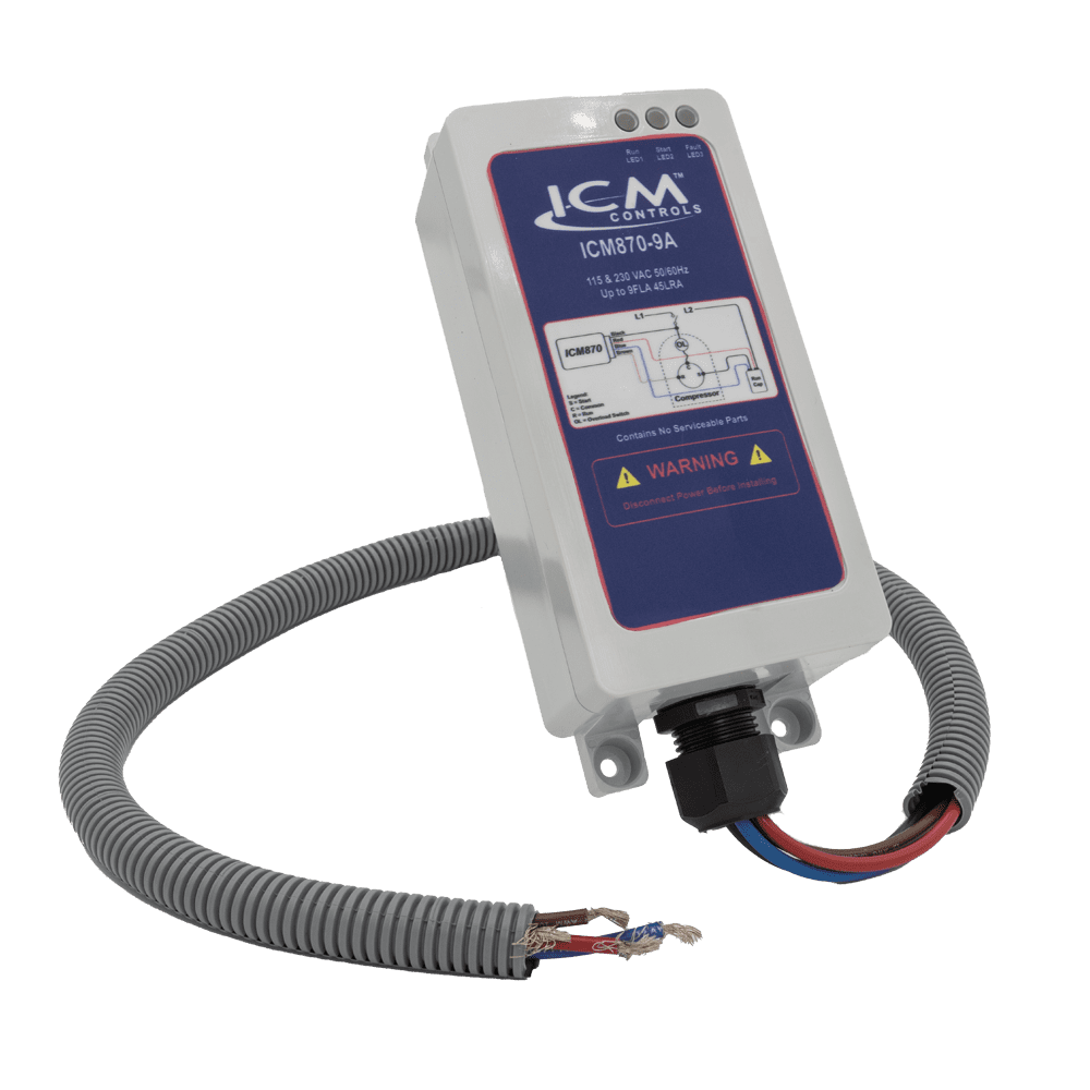 ICM Controls ICM870 Series 9A Soft Start HVAC Over-Current Protection Device for Air Conditioner ...