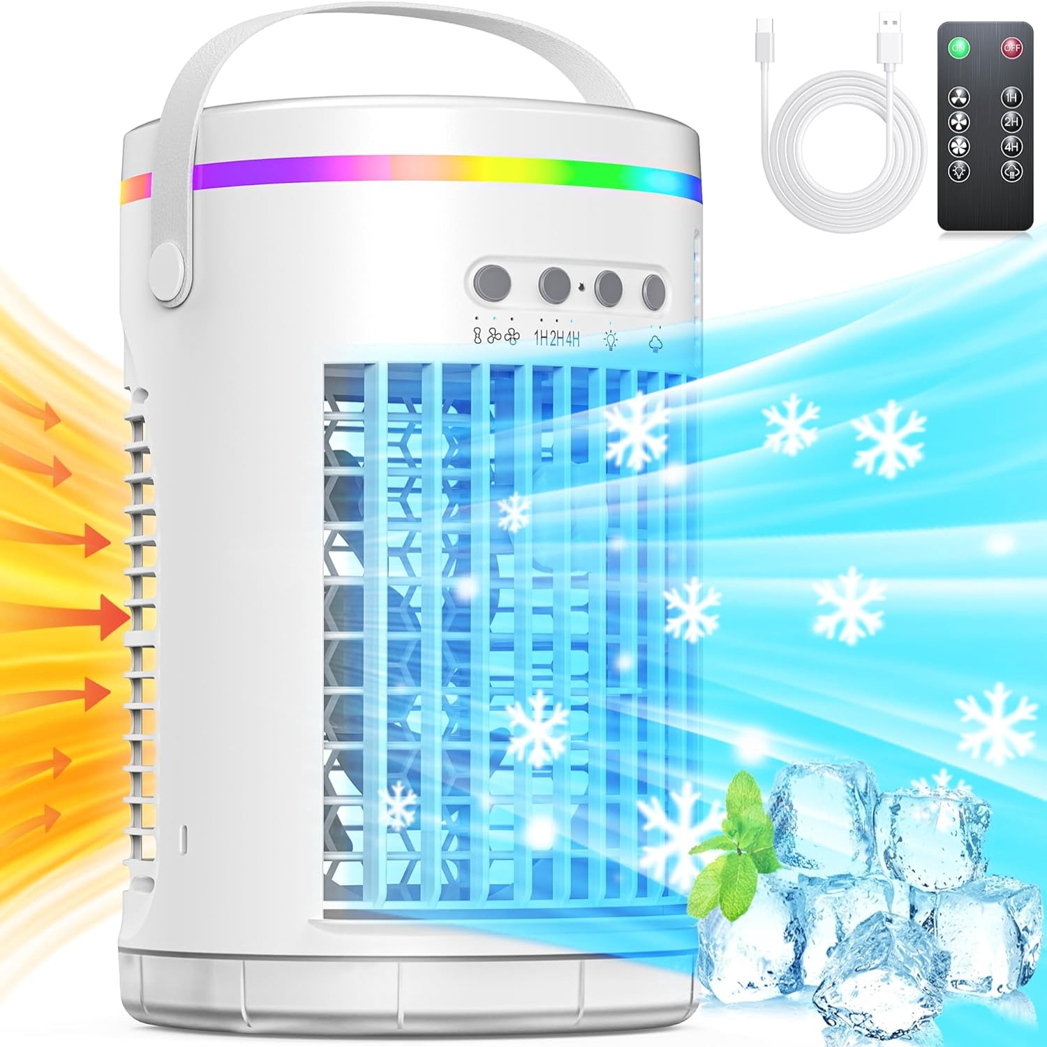 Portable Personal Air Conditioner Battery Operated Evaporative Cooler ...