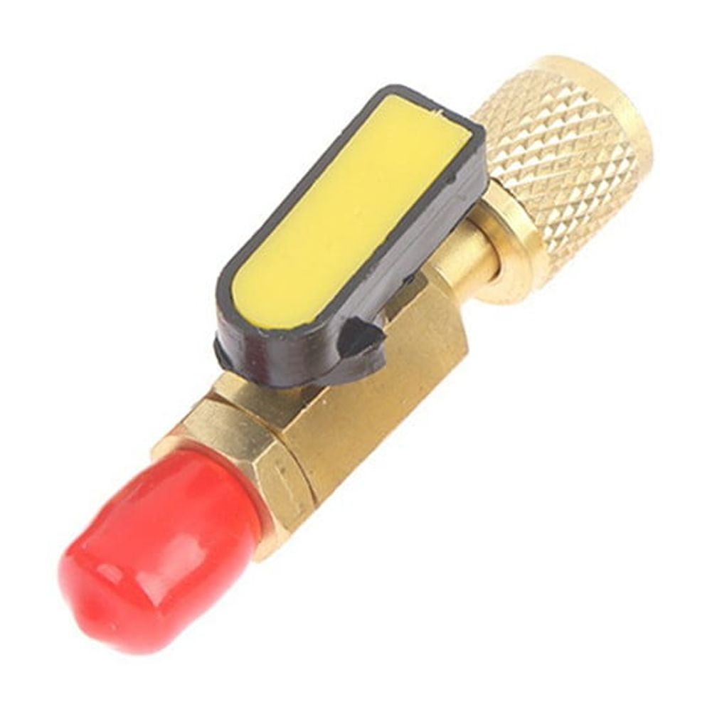 Air Conditioning Ball Valve 1/4 in, HVAC Ball Valve Adapter for R134A ...