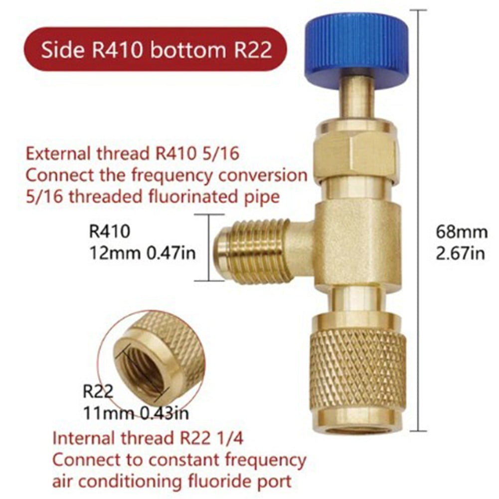 Air Conditioning Fluoride Safety Valve R22 R410 Connector Safety Adapter - Walmart.com