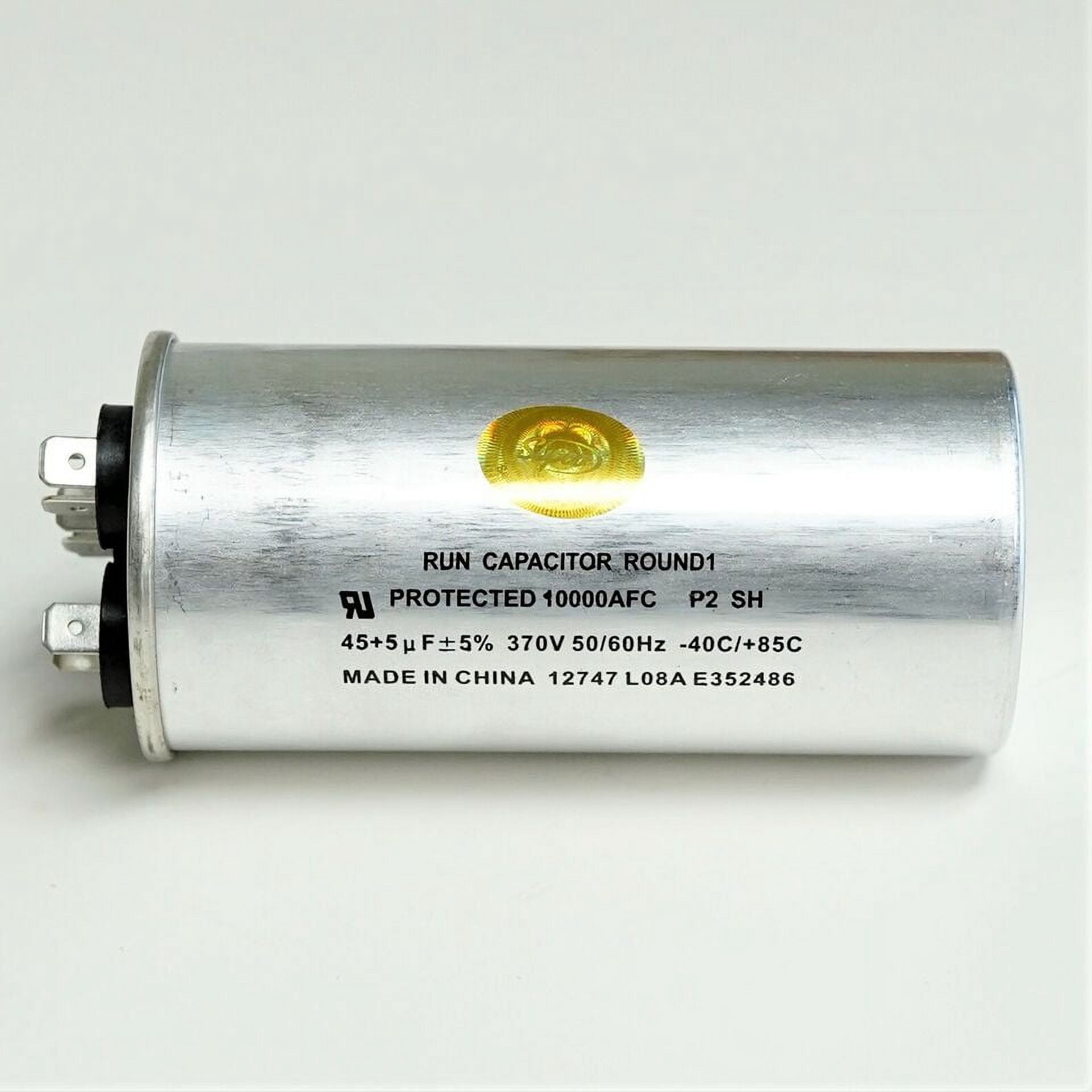 Air Conditioning HVAC Round Dual Motor Run Capacitor 45 + 5 MFD 370 ...