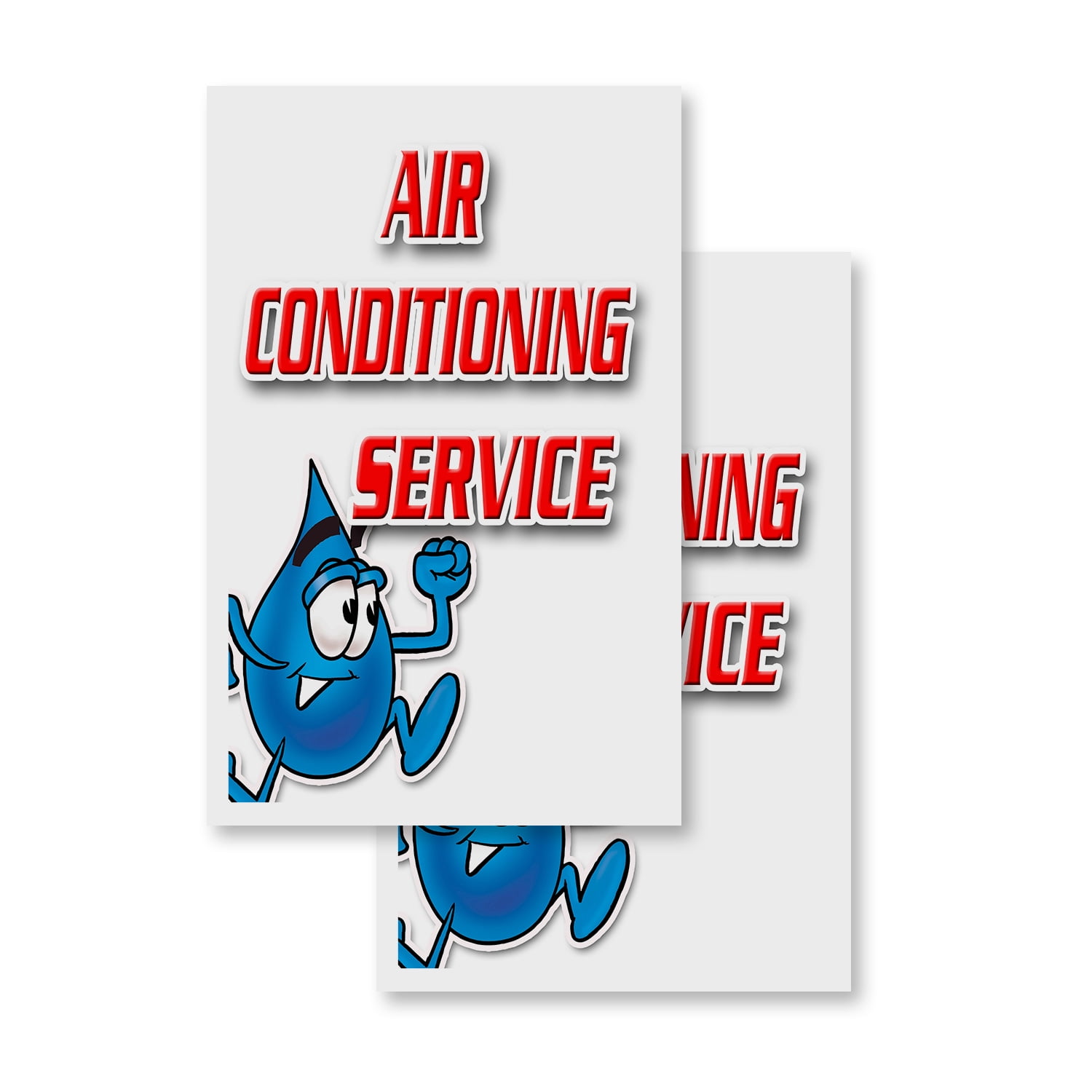 Air Conditioning Service (2-PACK) 24" x 36" Vinyl Decals | Sign Insert ...