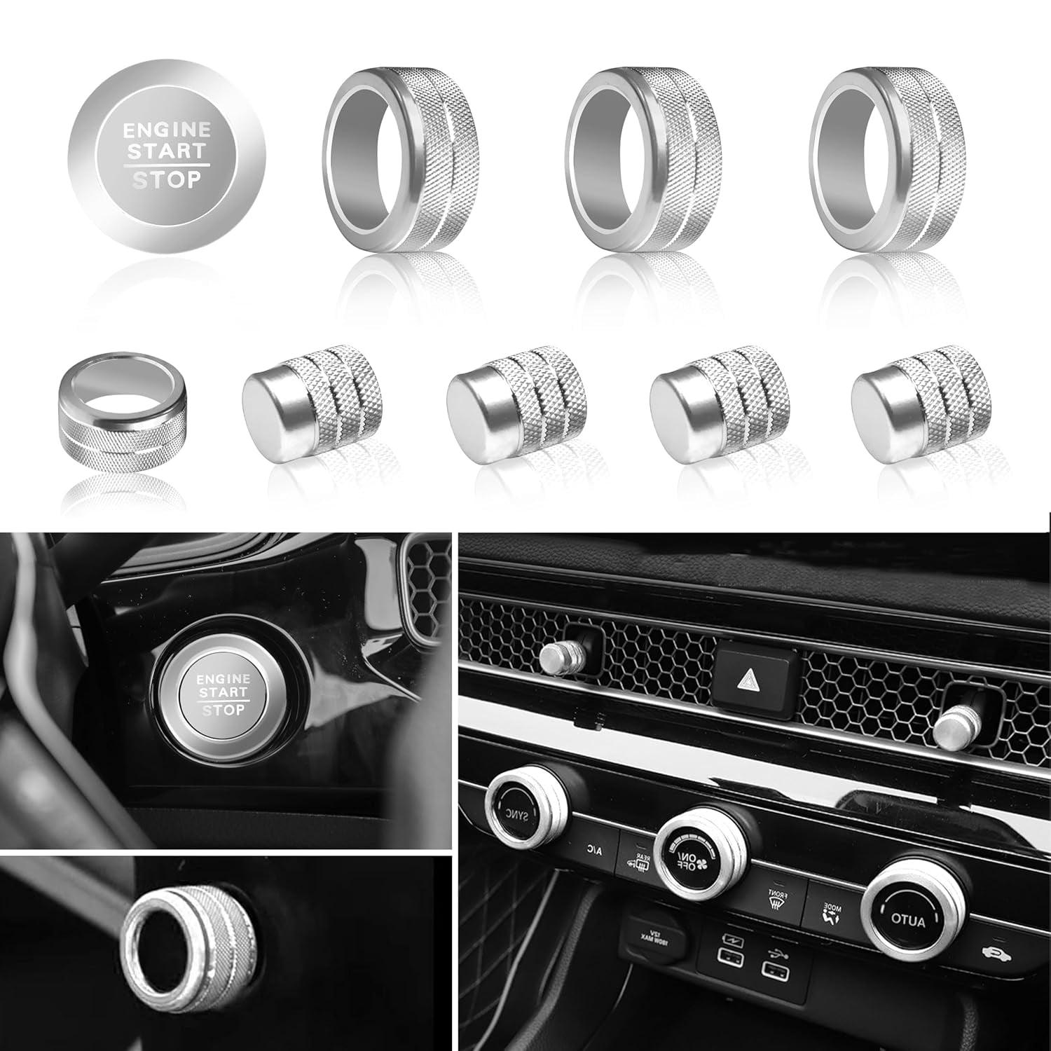 Air Conditioning, Vent Knob Cover for Honda Civic Accessories 2022 2023 ...
