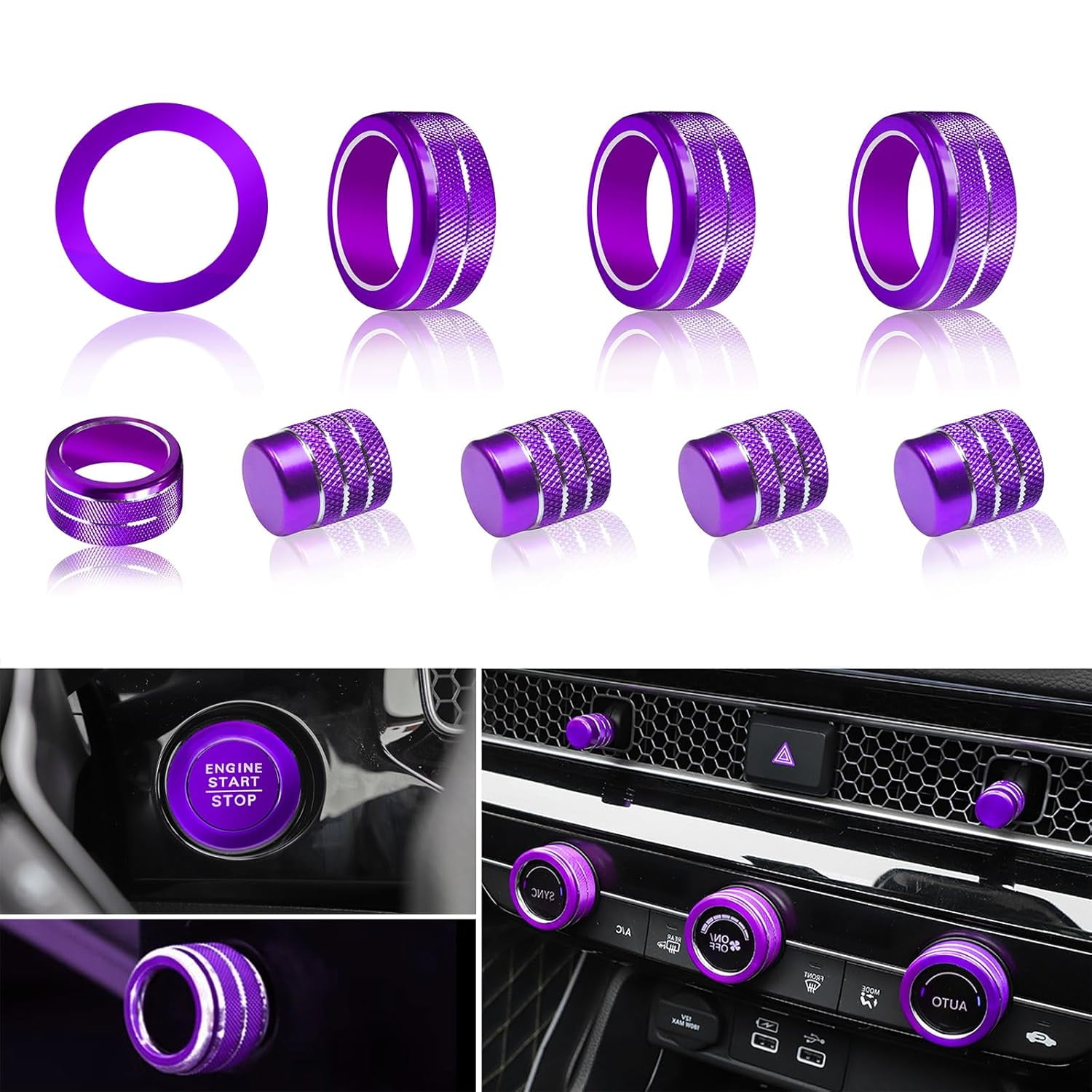 Air Conditioning, Vent Knob Cover for Honda Civic Accessories 2022 2023 ...