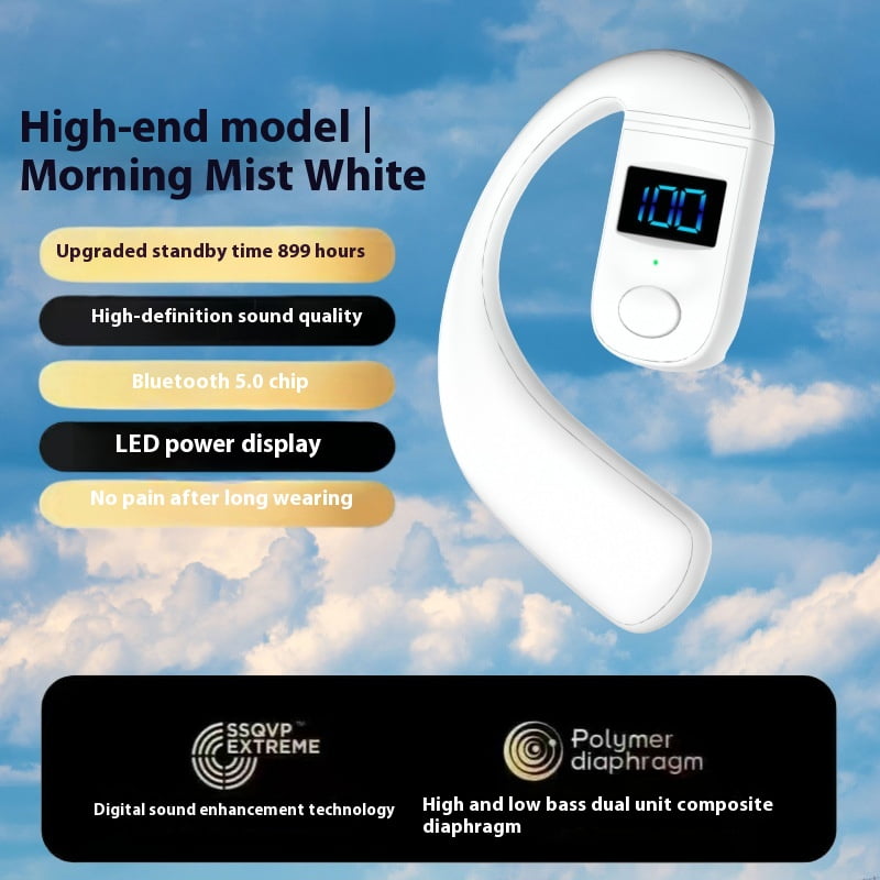 Air Conduction Air Bone Conduction Ear Hook Sports Running Wireless ...