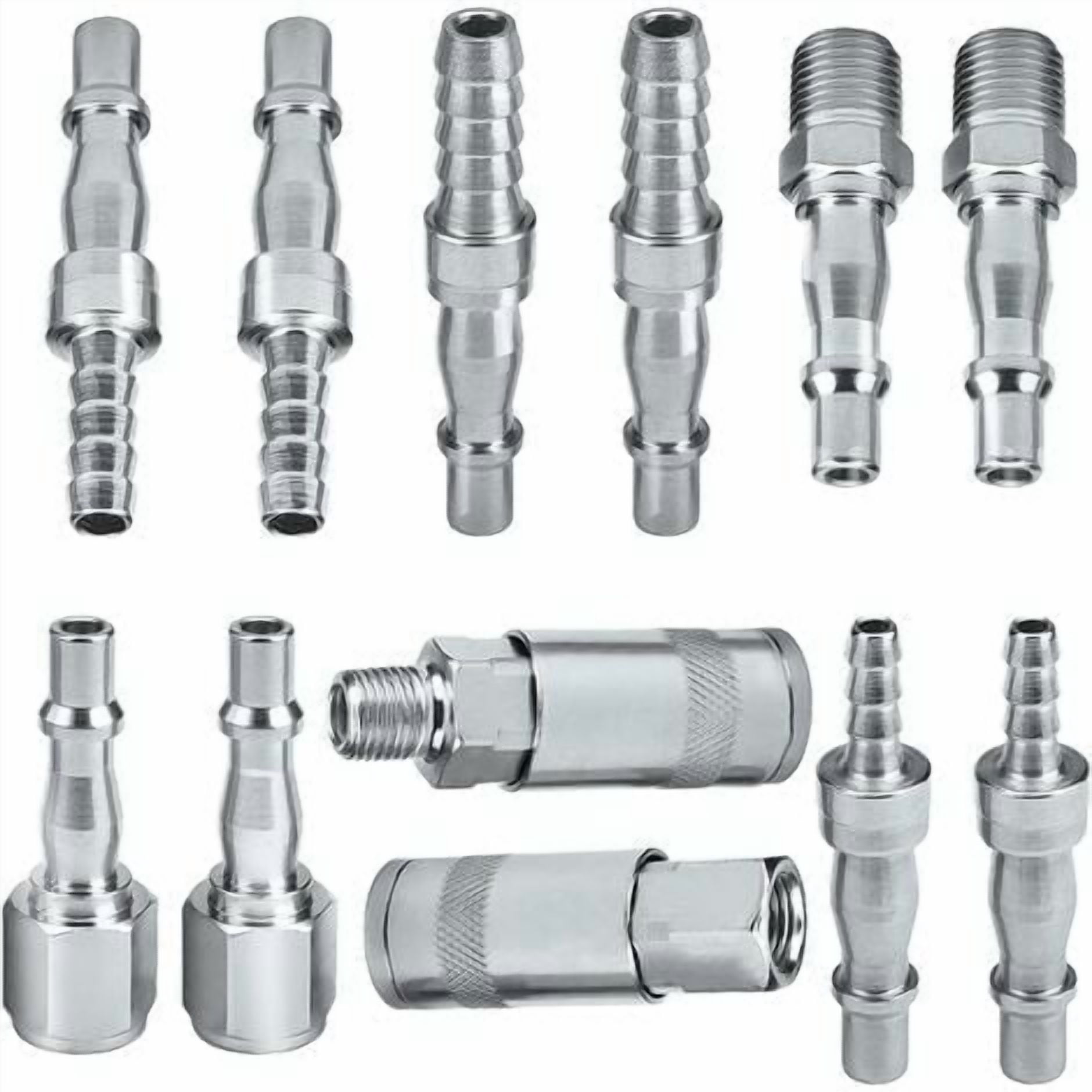 Air Connectors, 12pcs Air Fittings, 6.35mm BSP Air Hose Connectors for ...