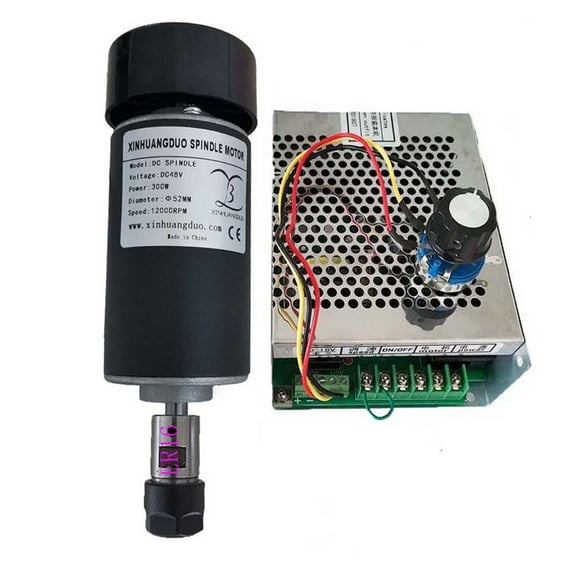Air Cooled 0.3kw CNC Spindle Motor Kit ER16 Chuck 300W Spindle Motor ...