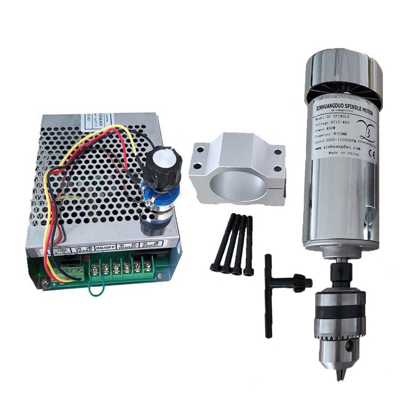 Air Cooled 0.4kw CNC Drill Chuck SpindleMotor Kit 400W Spindle Motor ...