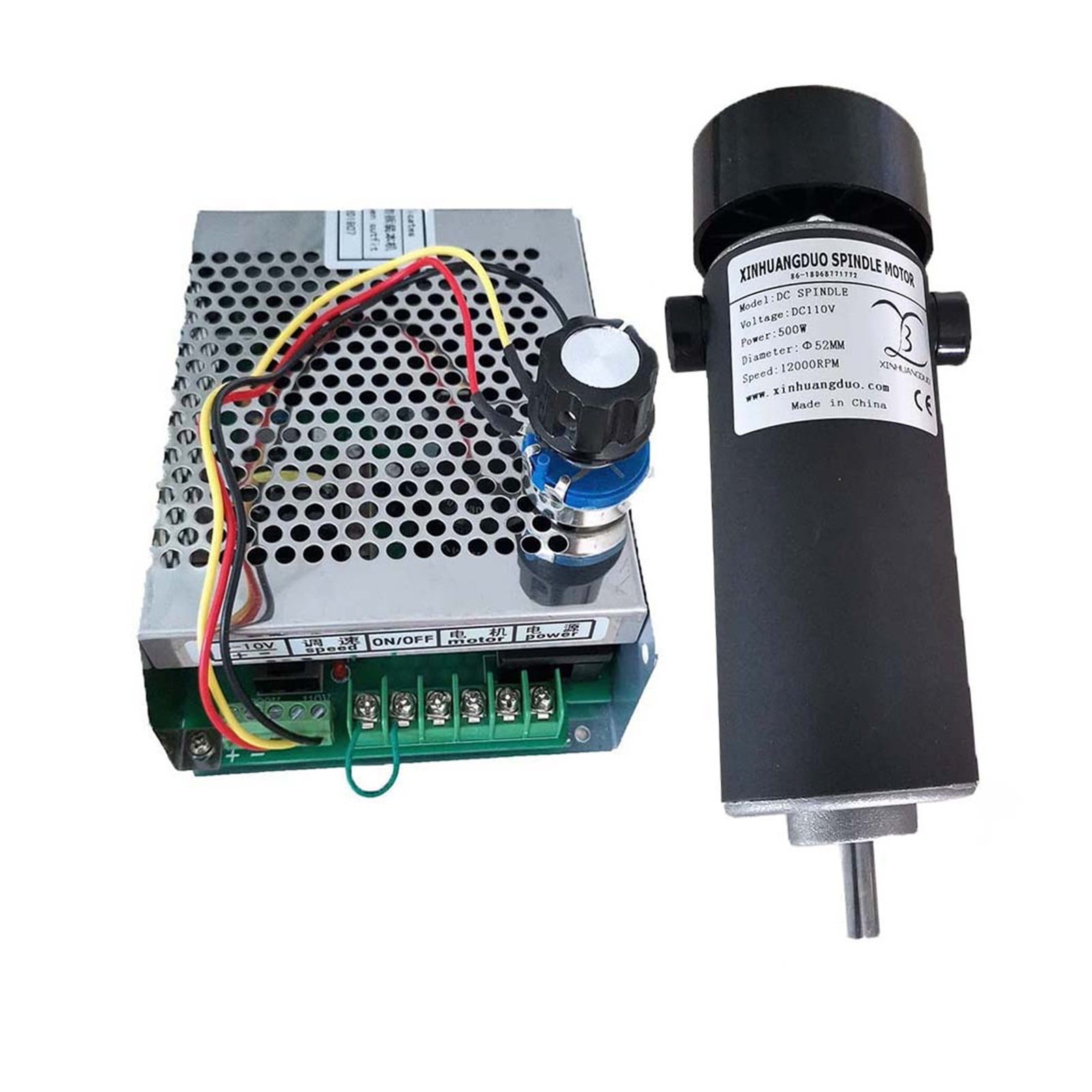 Air Cooled 0.5kw CNC SpindleMotor Kit Motor + Fan 500W Spindle Motor ...