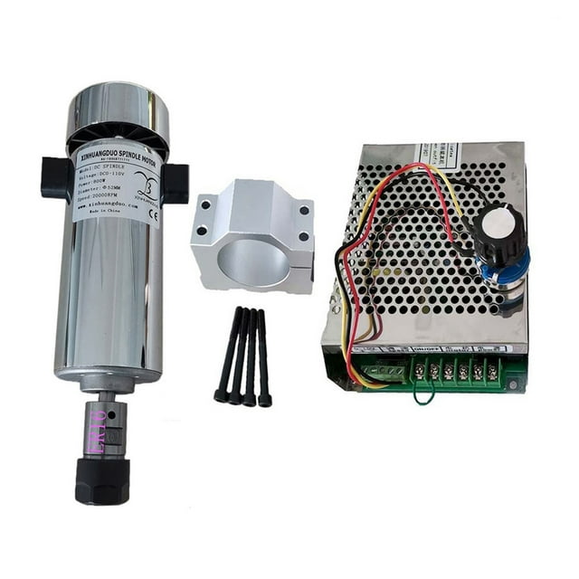 Air Cooled 0.8kw DC110V 20000RPM CNC SpindleMotor Kit ER16/ Chuck 800W ...