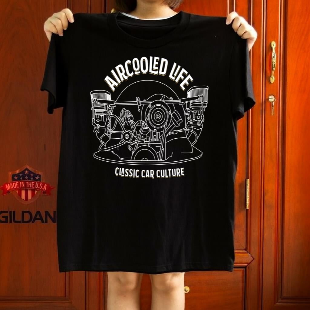 Air Cooled Beetle Camper Van Engine Retro Graphic Fan Gift Graphic Tee ...