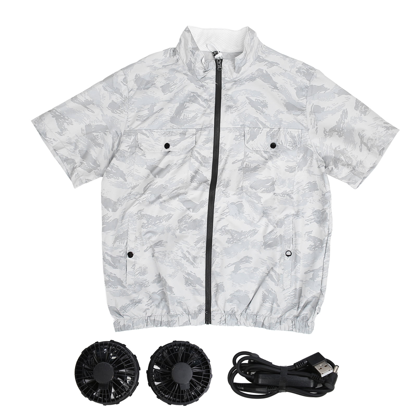 Air-Cooled Vest with 2 Fans, Microporous Breathable Fabric, 3-Level ...