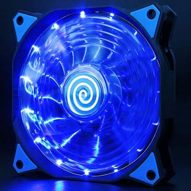 Vetroo 120mm Blue 15-LEDs Cooling Fan for Computer PC Cases, CPU ...