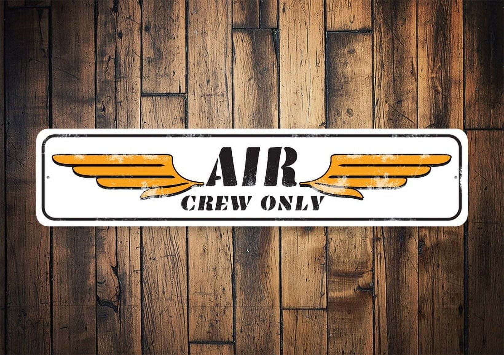 Air Crew Only Sign Air Crew Only Hangar Decor Hangar Sign Pilot Pilot ...