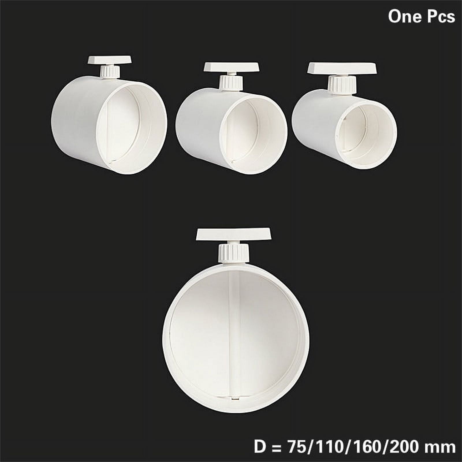 Air Damper HVAC Valve Circle Duct Inline Valve ABS Plastic 75 110 160 ...