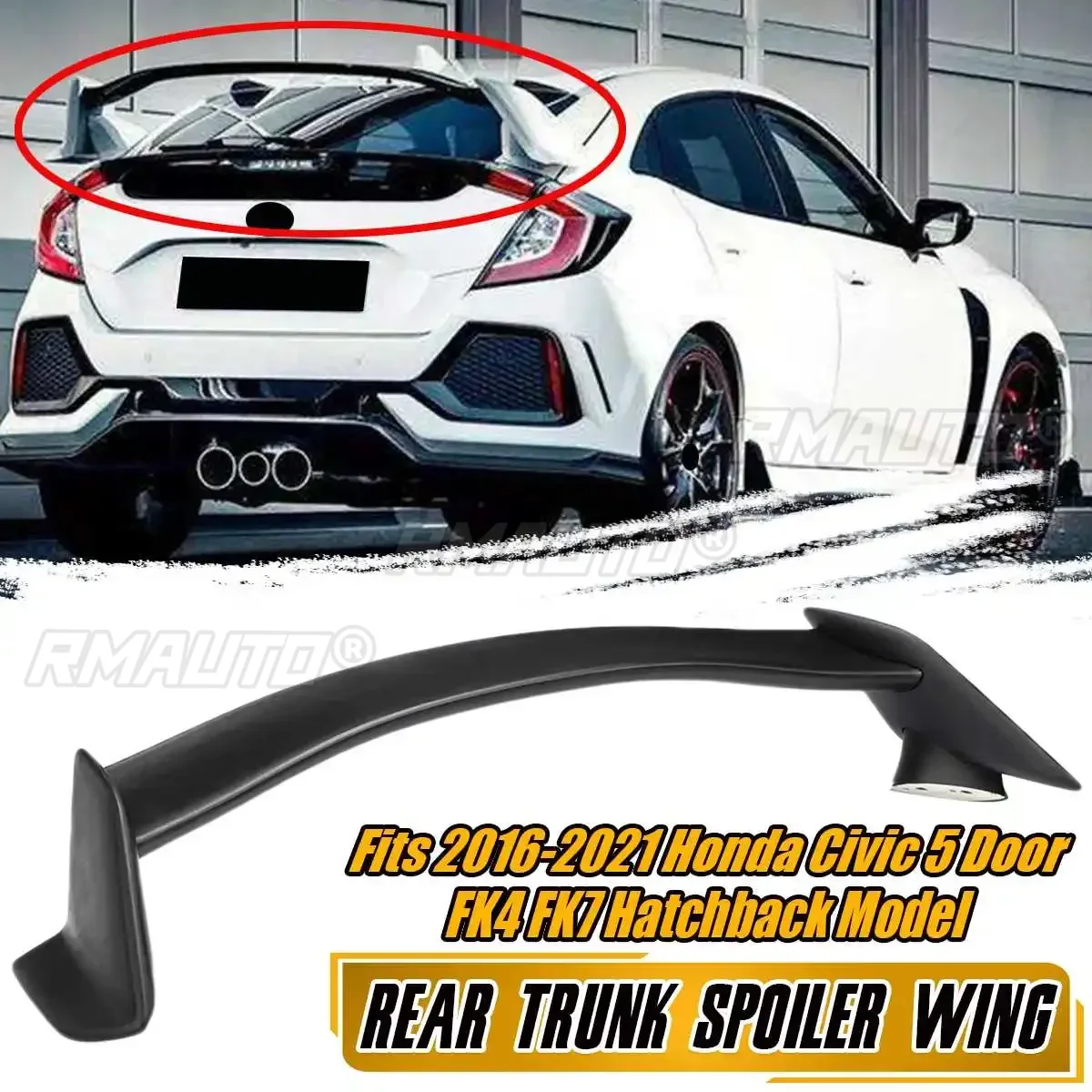 Air Deflector Splitter Body Kit Rear Trunk Wing Sport Boot Lip Tail For ...