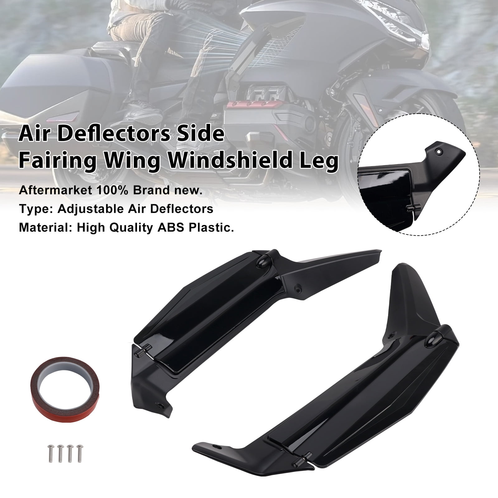 Air Deflectors Side Fairing Wing Windshield Leg For Honda Goldwing ...