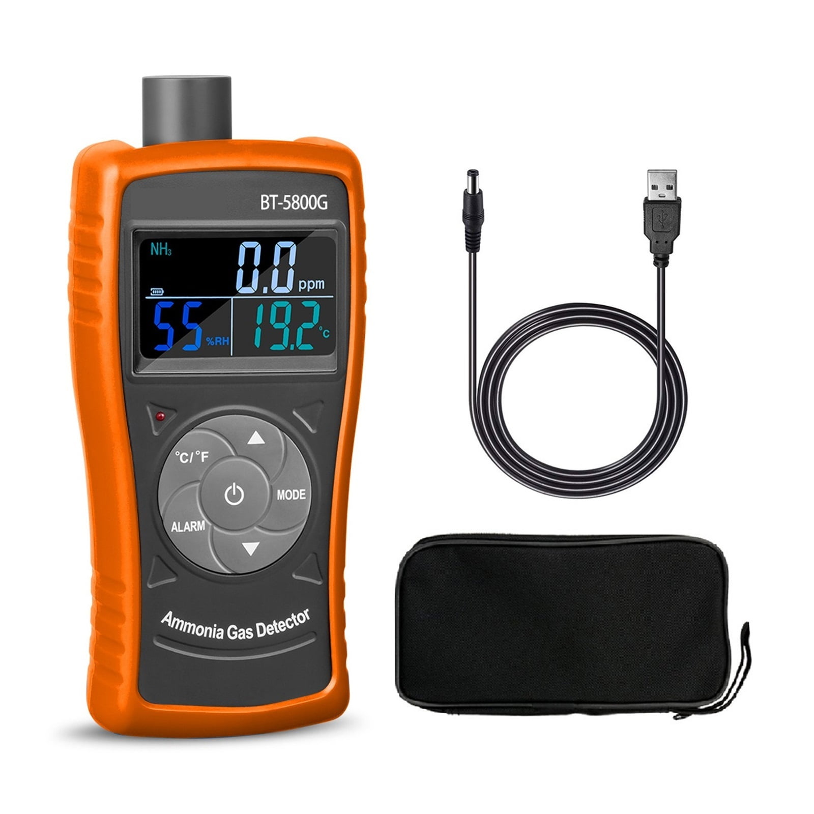 Air Detector 5800G Monitor NH3 Gas Level W/Alert , 0-100ppm Particle ...