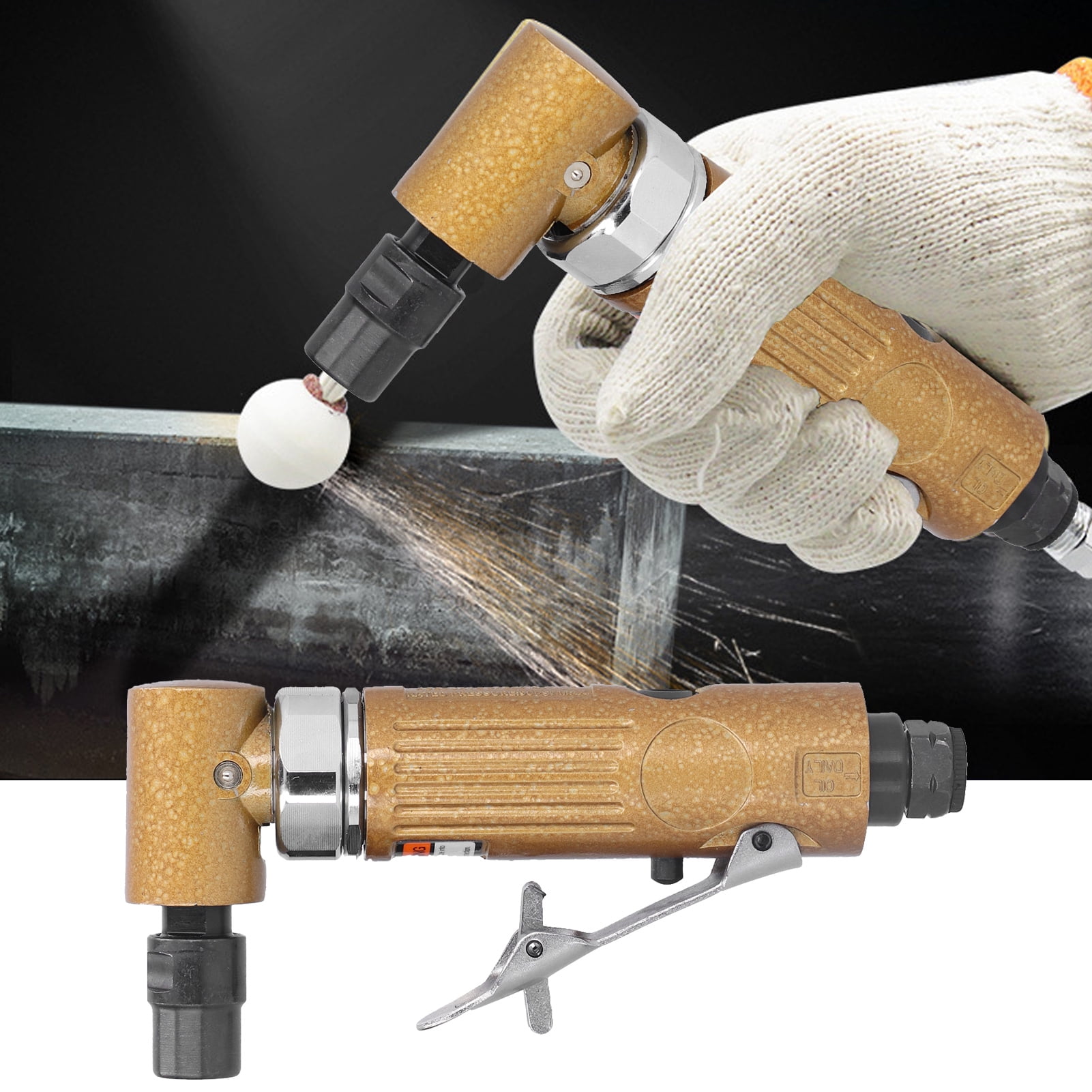 Air Die Grinder 1/4in 20000RPM Pneumatic Powered Polisher Tool Set Kit ...