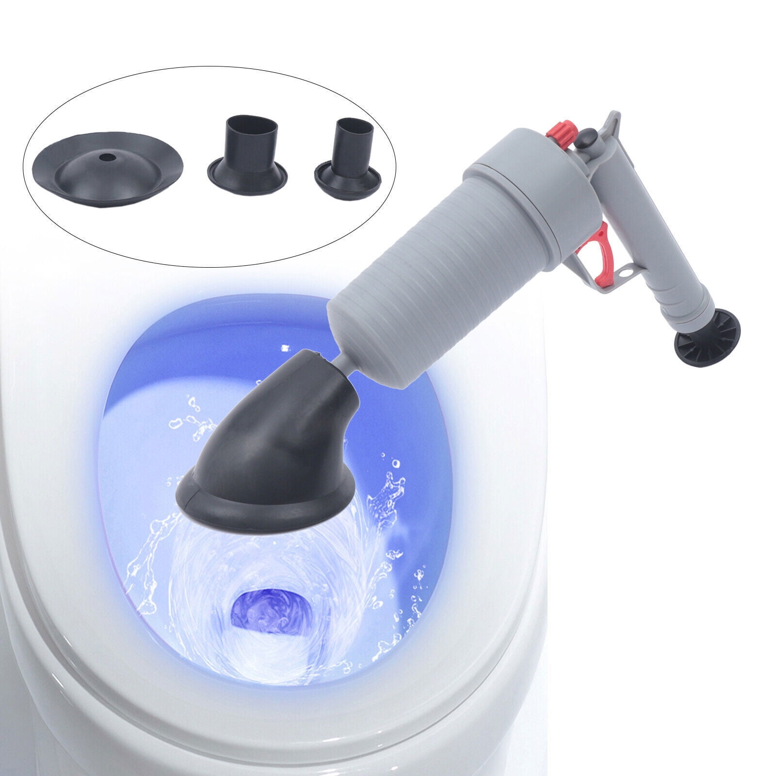 Air Drain Blaster Gun Pump High Pressure Plunger Toilet Sink Pipe Clog ...