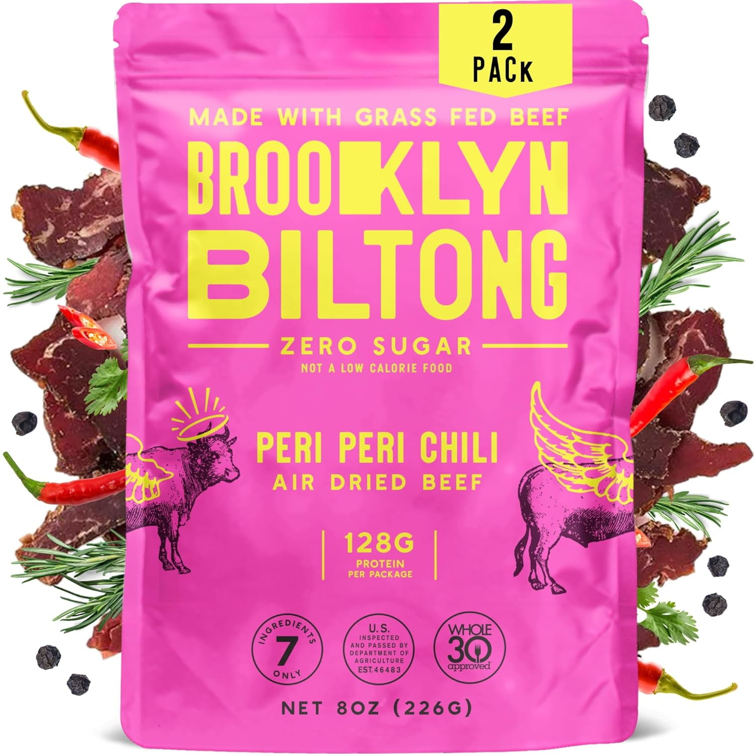 Air Dried Grass Fed Beef Snack, South African Beef Jerky - Whole30 ...
