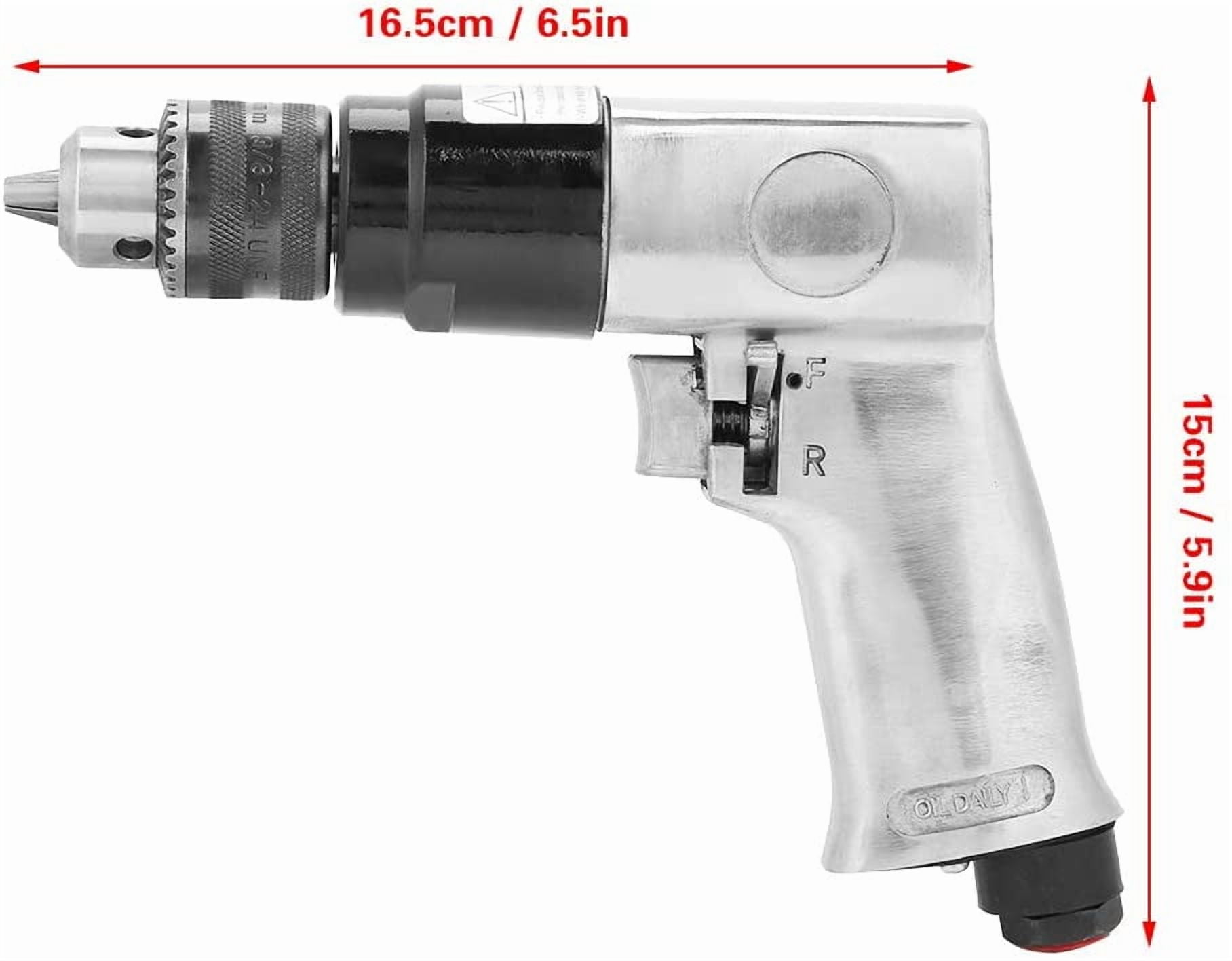 Air Drills,3/8 Straight Handle Reversible Pneumatic Drill, 1700rpm High ...