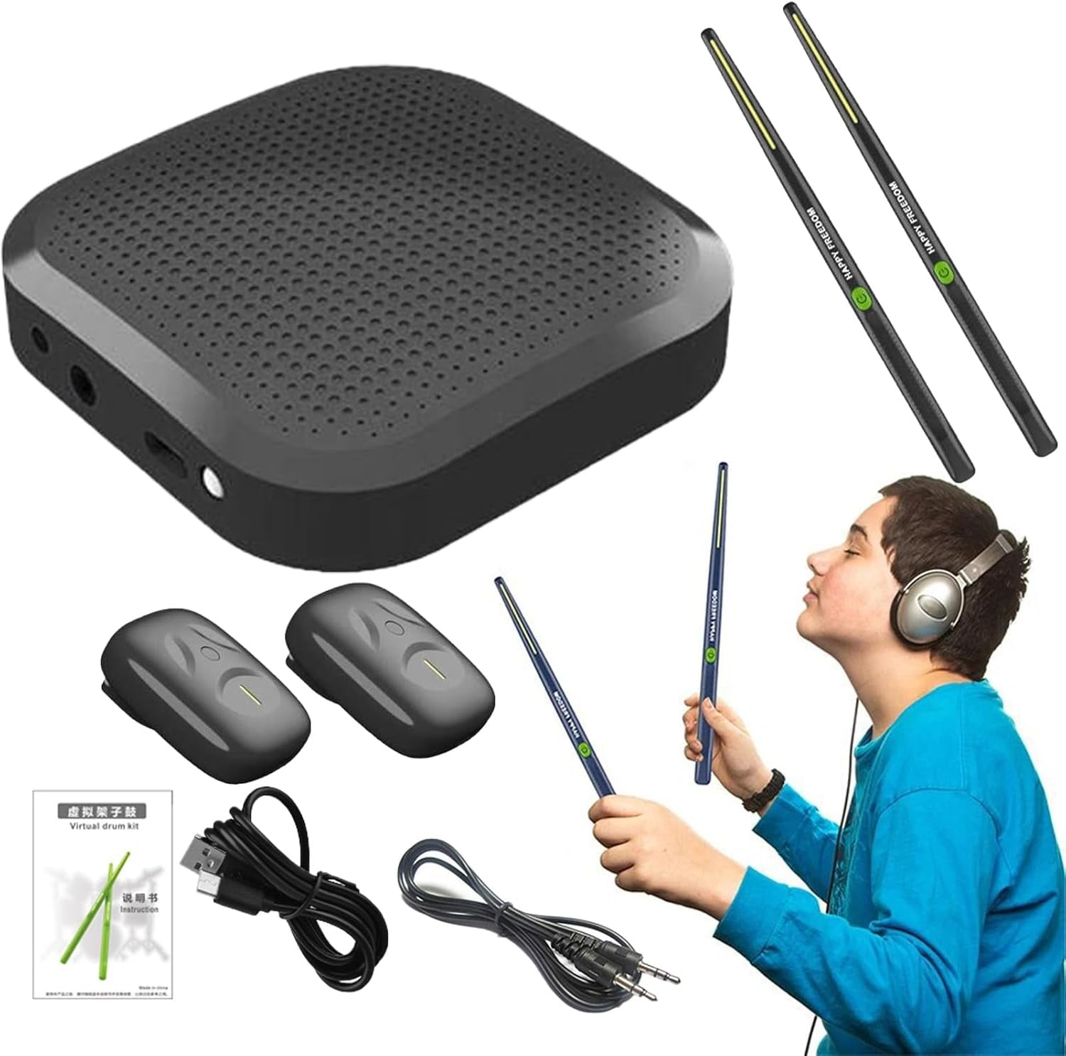 Air Drum Sticks Set, Virtual Electronic Drums, Electric Drumsticks, Air ...