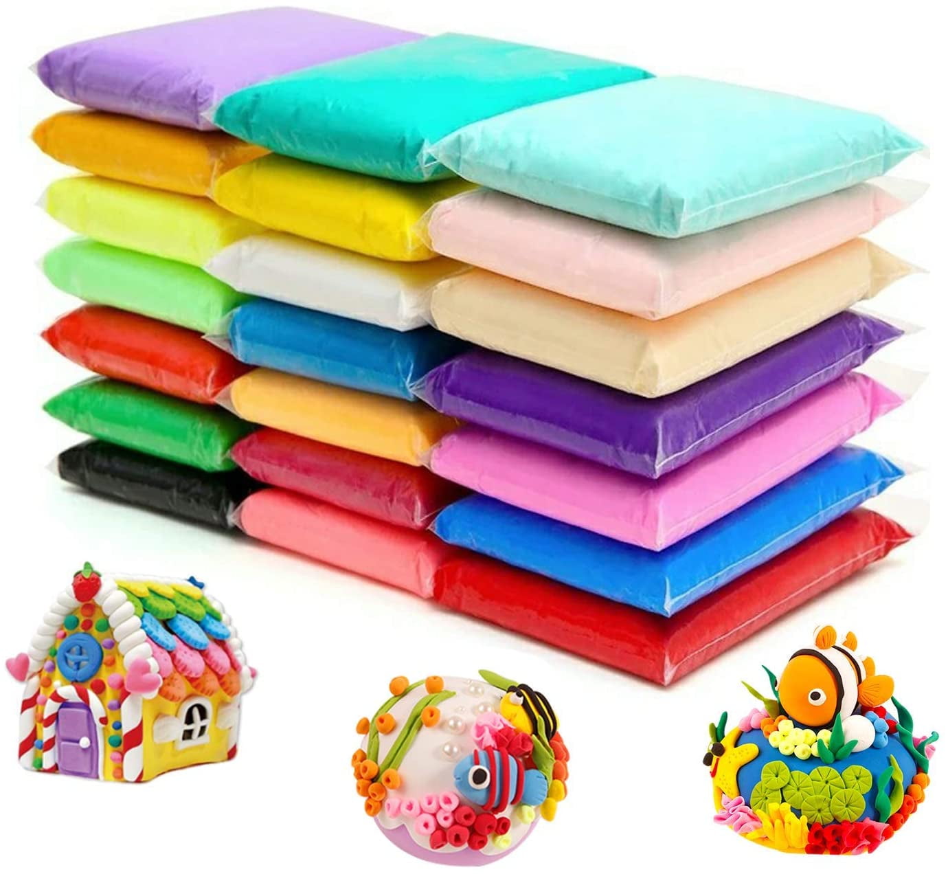 Air Dry Clay 24 Colors,Magic Modeling Clay,DIY Molding Magic - Walmart.com