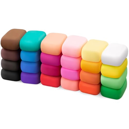 Air Dry Clay 24 Colors,Modeling Clay for Kids,DIY Molding Magic Clay ...